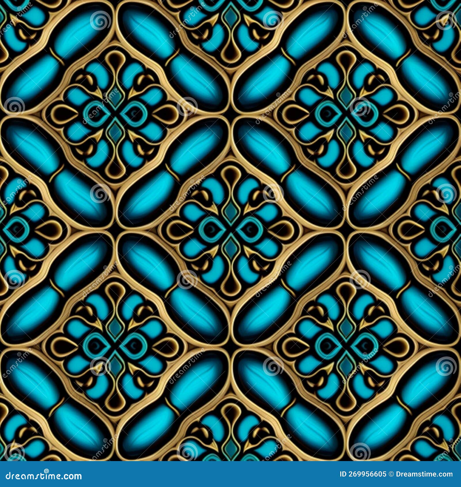 Blue Modern Pattern in Graphic Design Stock Illustration - Illustration ...