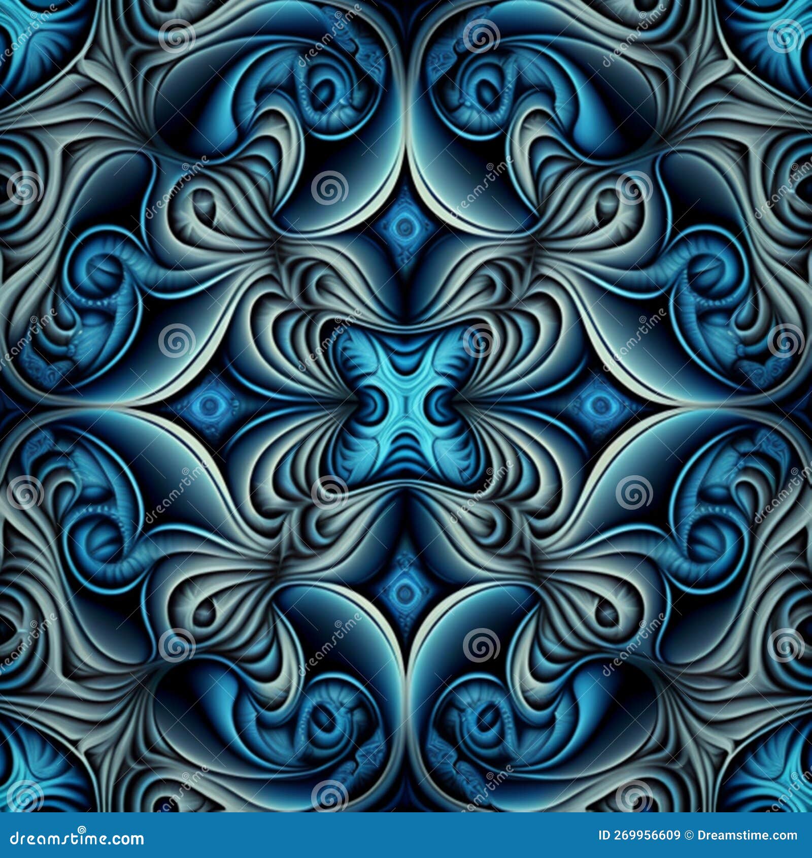 Blue Modern Pattern in Graphic Design Stock Illustration - Illustration ...