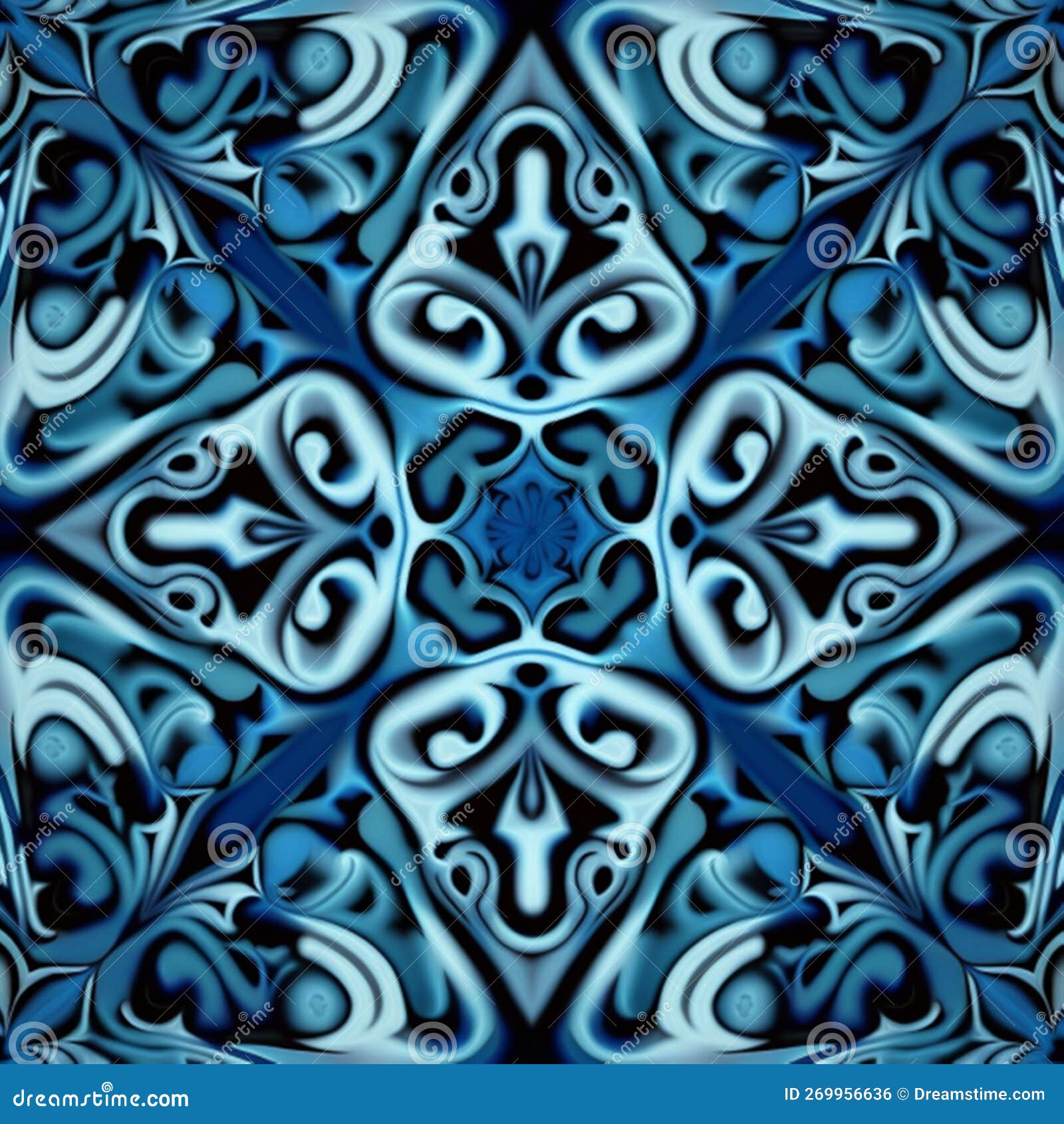 Blue Modern Pattern in Graphic Design Stock Illustration - Illustration ...