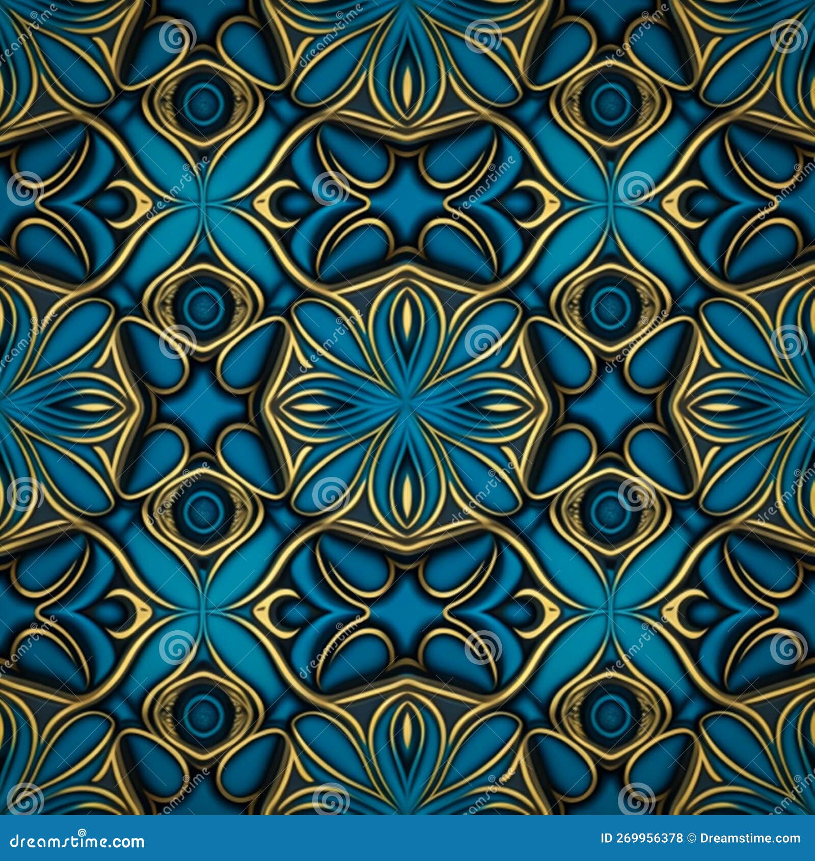 Blue Modern Pattern in Graphic Design Stock Illustration - Illustration ...