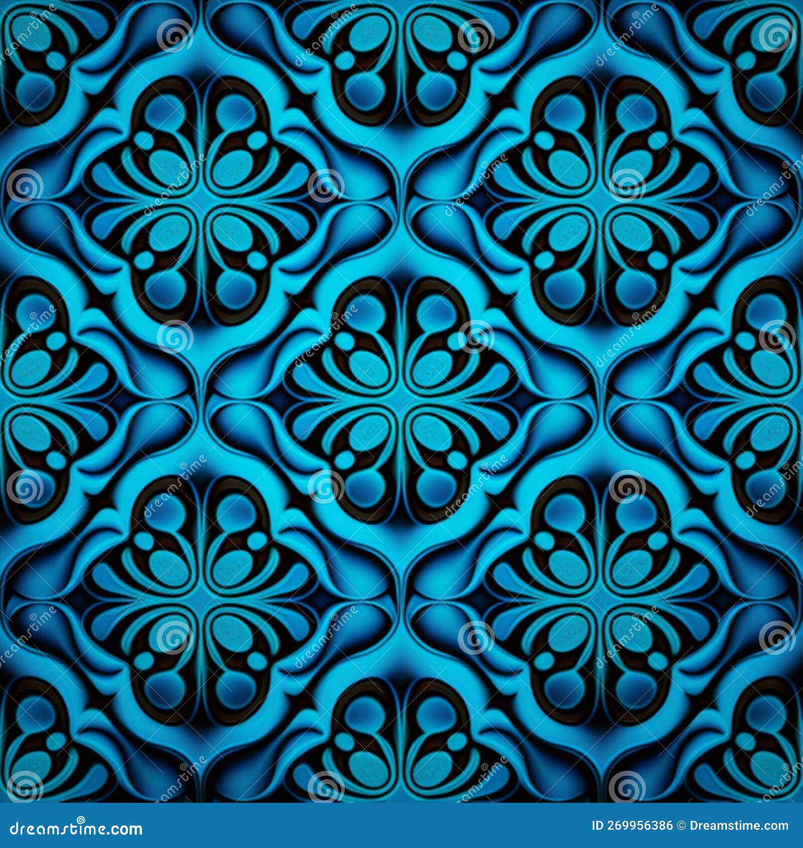 Blue Modern Pattern in Graphic Design Stock Illustration - Illustration ...