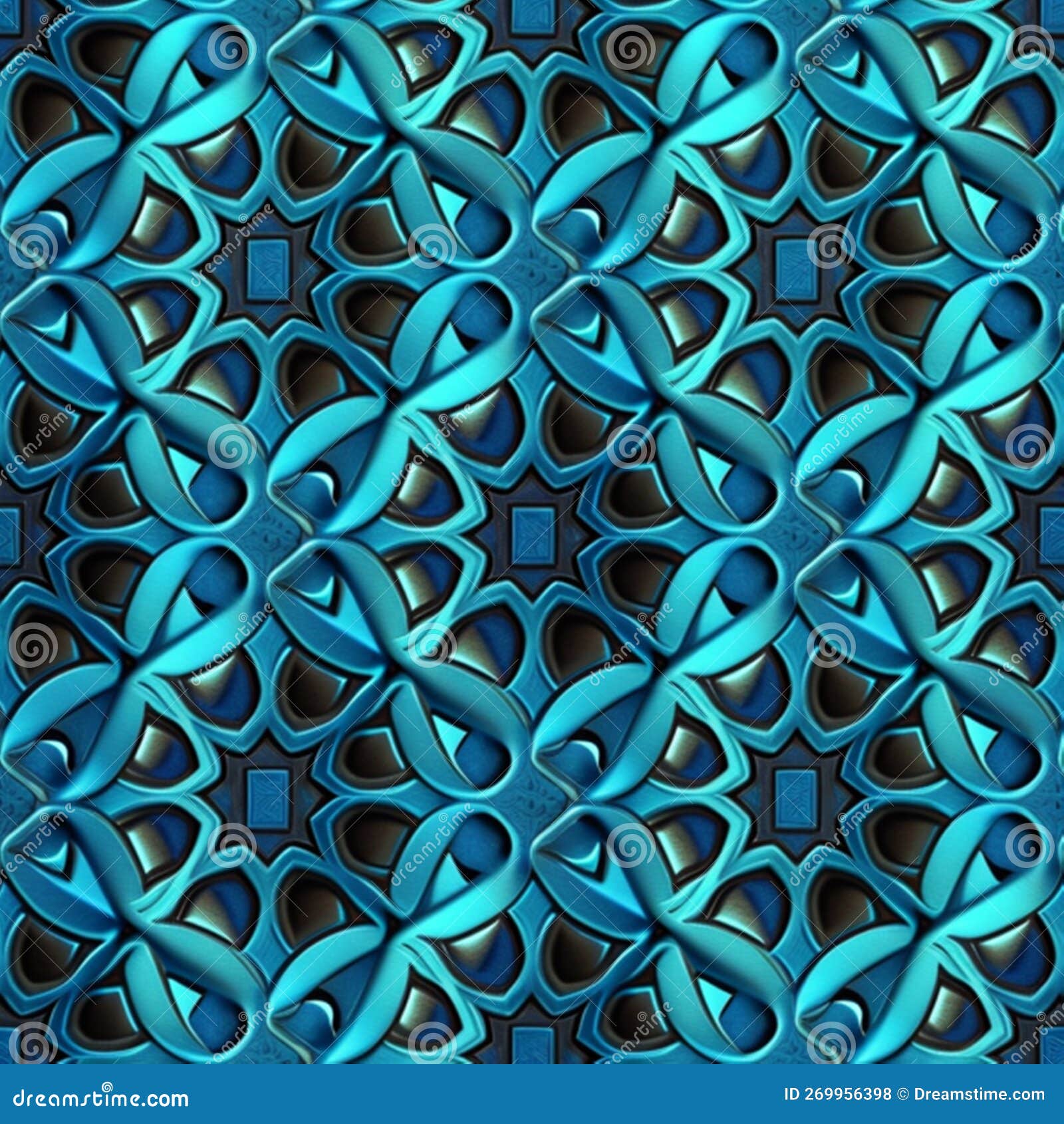 Blue Modern Pattern in Graphic Design Stock Illustration - Illustration ...