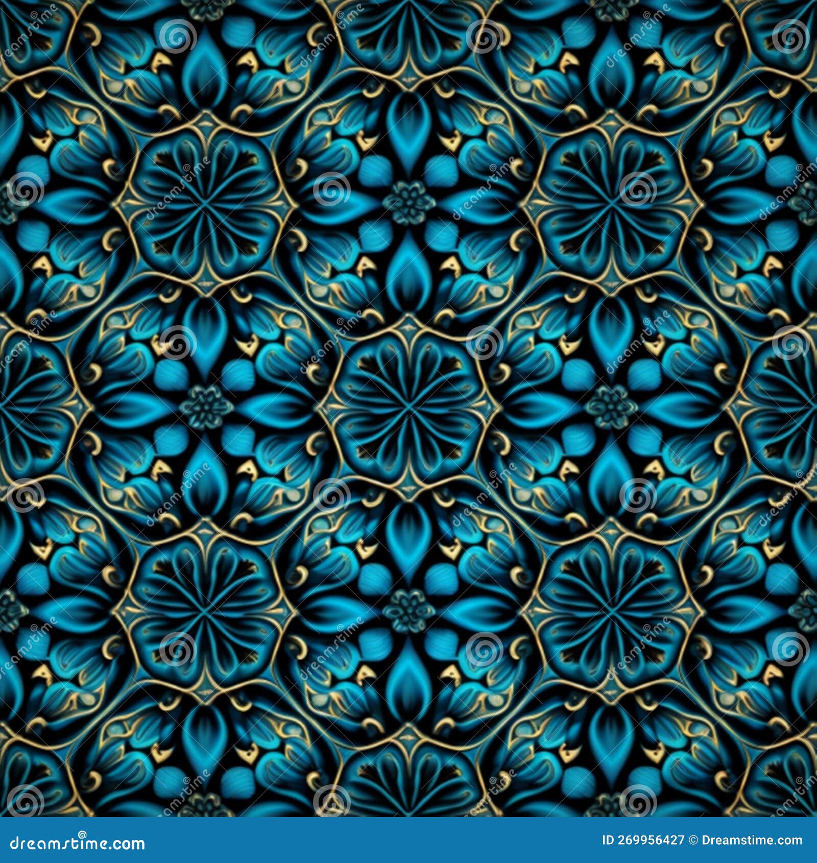 Blue Modern Pattern in Graphic Design Stock Illustration - Illustration ...