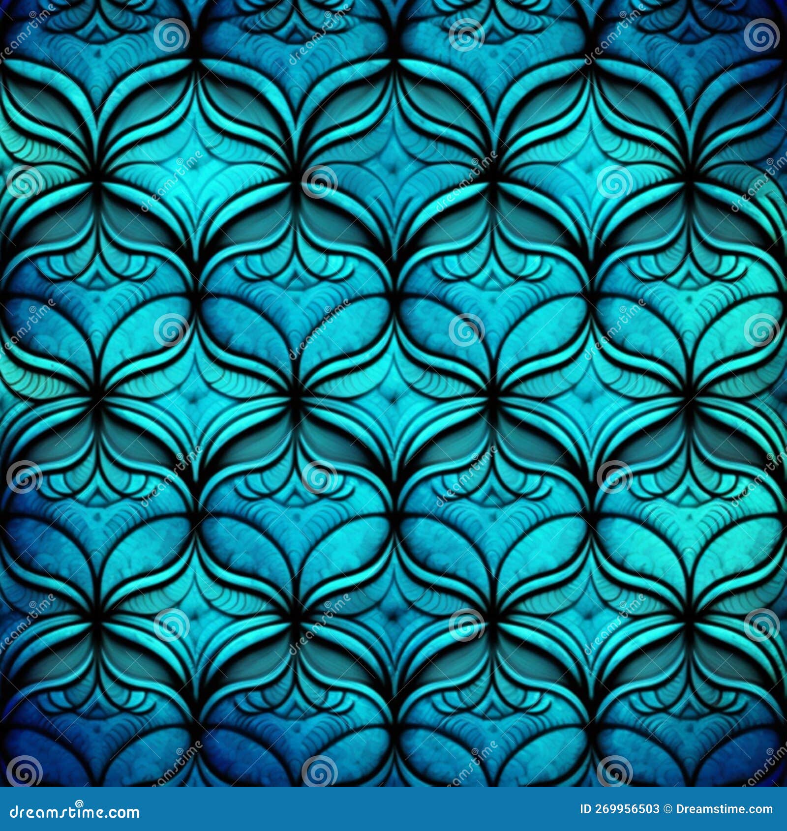 Blue Modern Pattern in Graphic Design Stock Illustration - Illustration ...