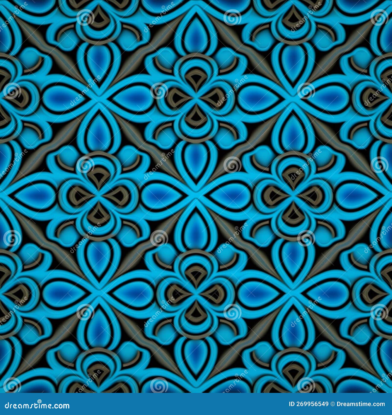 Blue Modern Pattern in Graphic Design Stock Illustration - Illustration ...