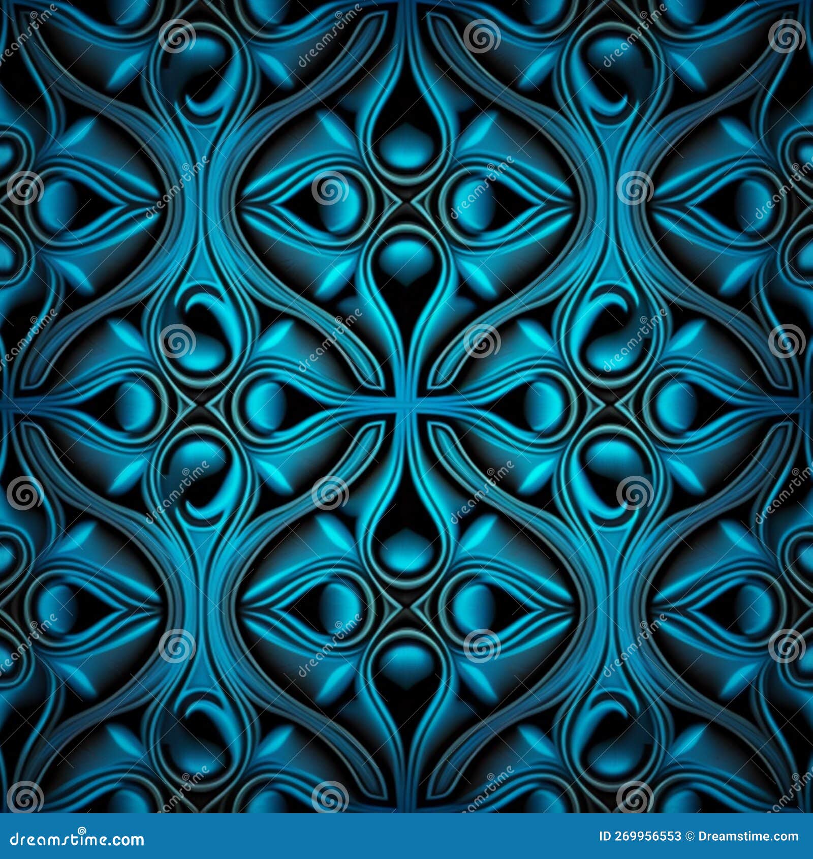 Blue Modern Pattern in Graphic Design Stock Illustration - Illustration ...