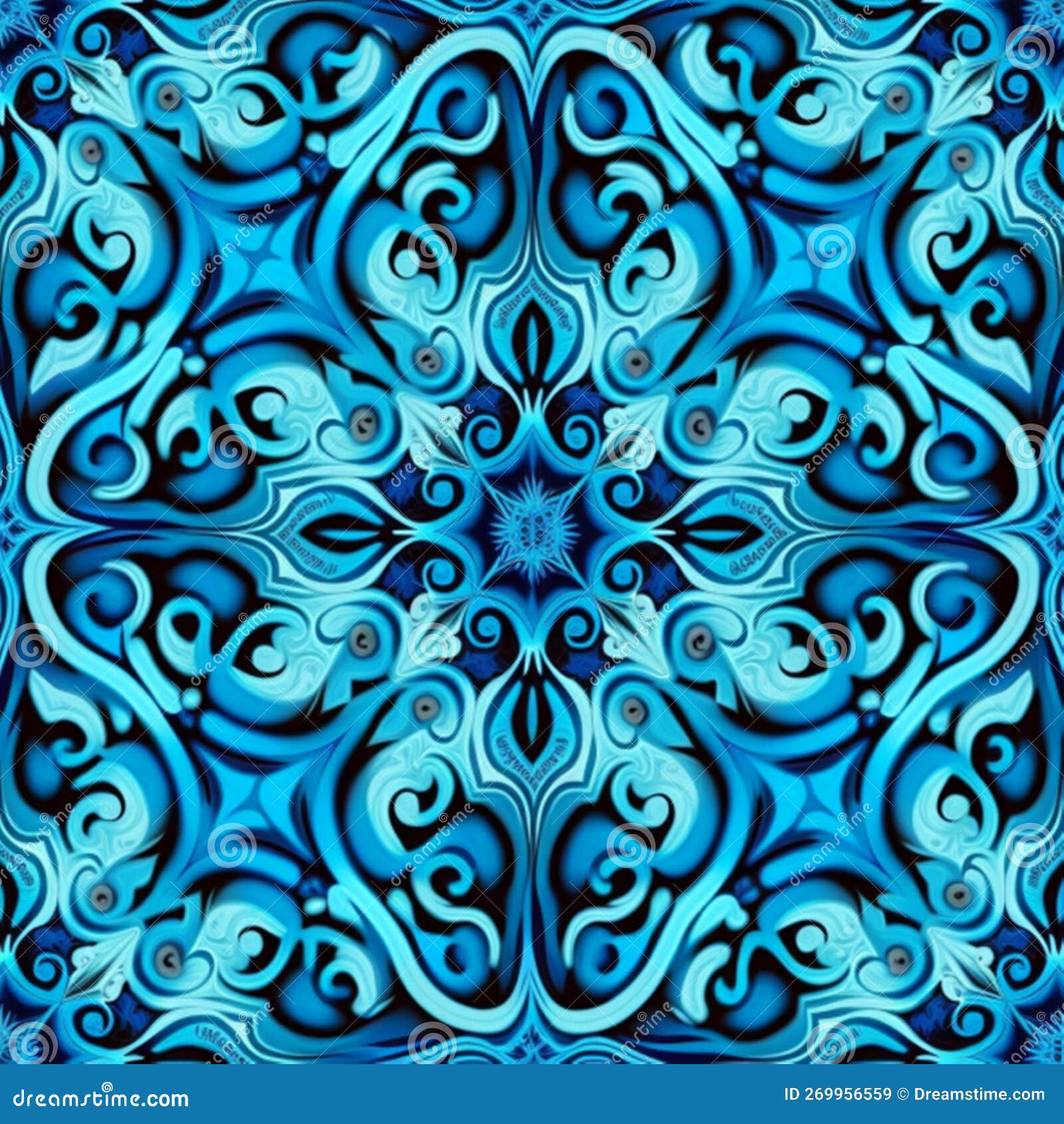 Blue Modern Pattern in Graphic Design Stock Illustration - Illustration ...