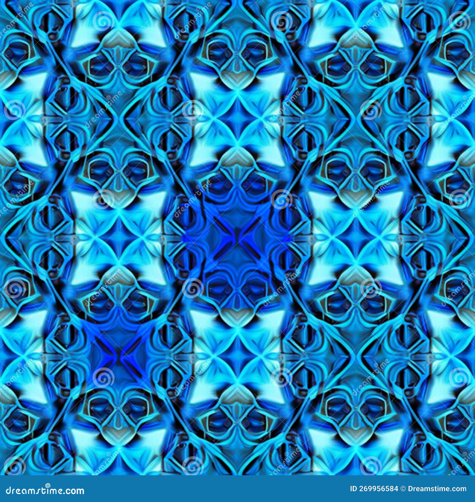 Blue Modern Pattern in Graphic Design Stock Illustration - Illustration ...