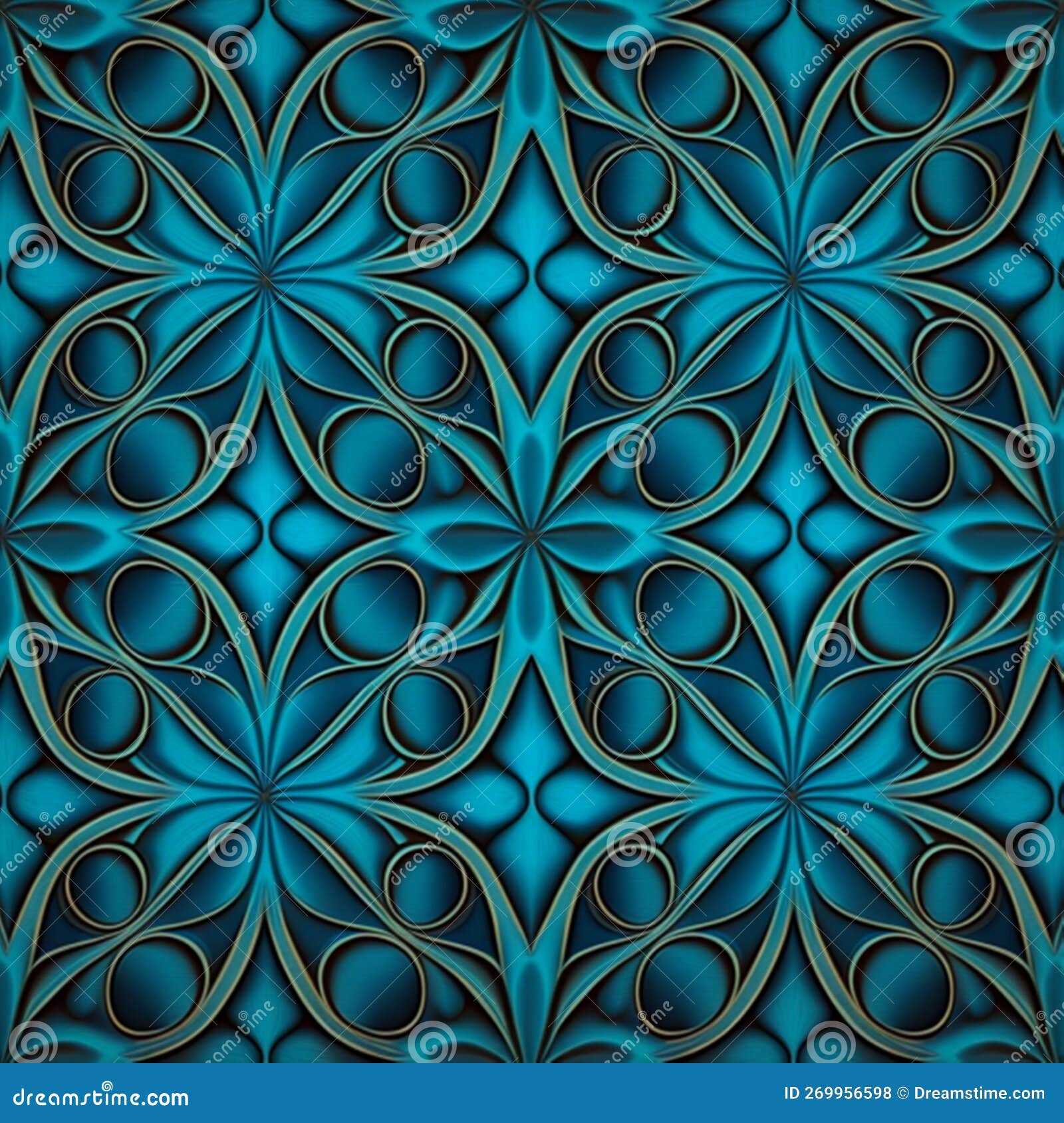 Blue Modern Pattern in Graphic Design Stock Illustration - Illustration ...
