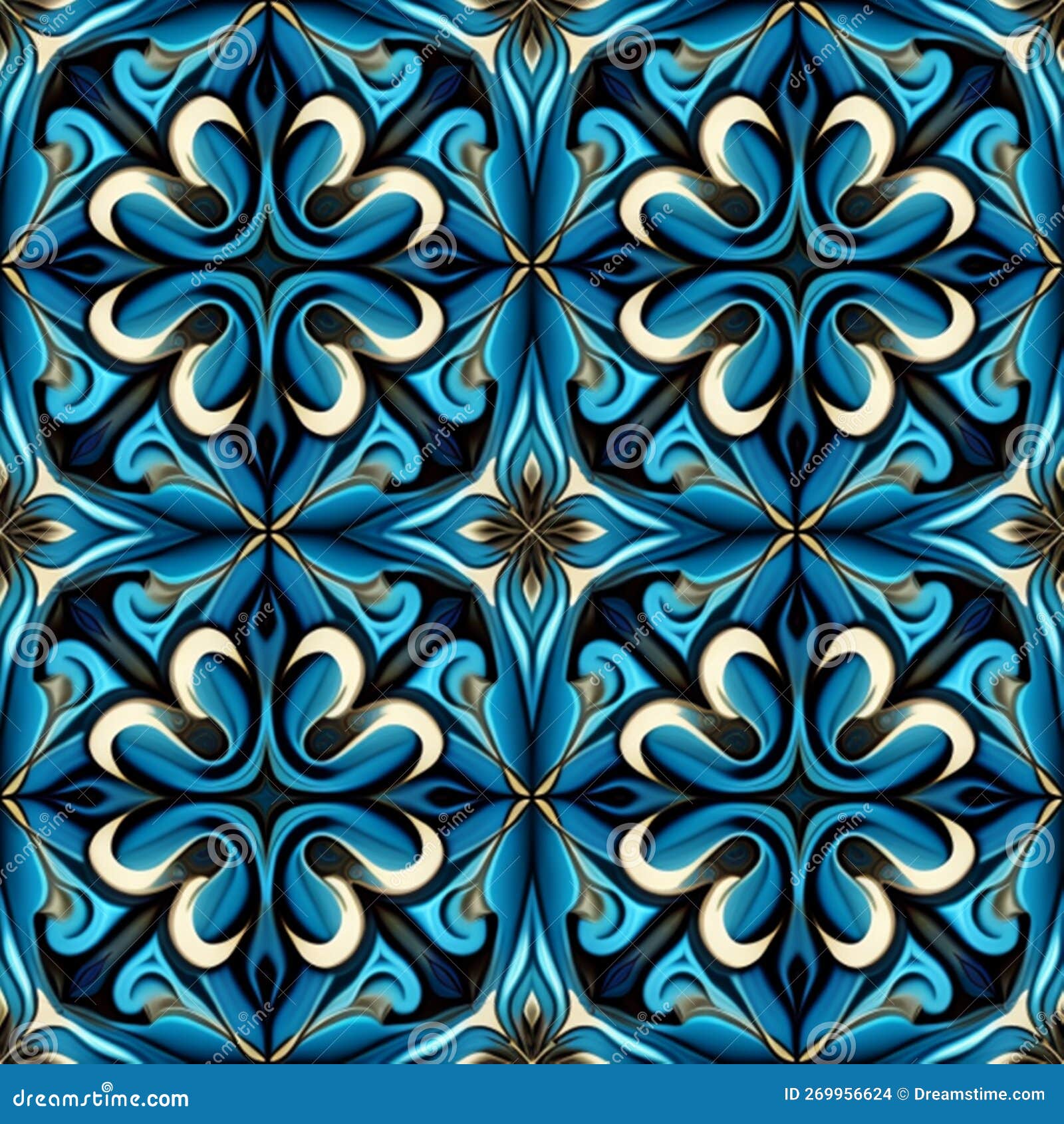 Blue Modern Pattern in Graphic Design Stock Illustration - Illustration ...