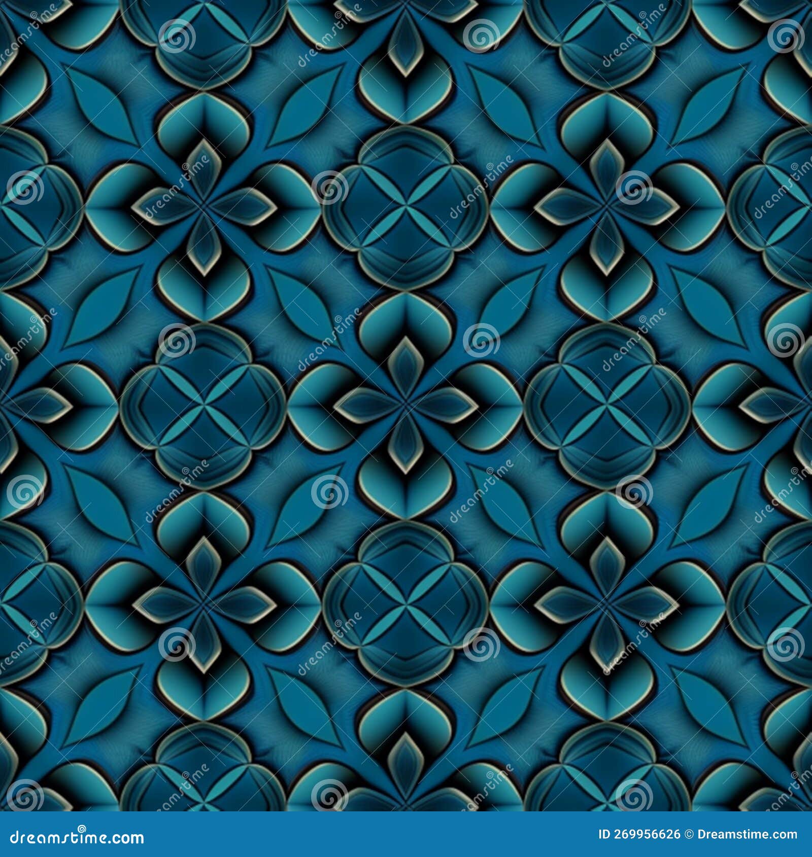 Blue Modern Pattern in Graphic Design Stock Illustration - Illustration ...