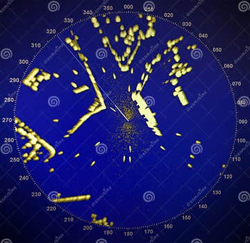 Blue Modern Ship Radar Screen Stock Photo - Image of modern, scale ...