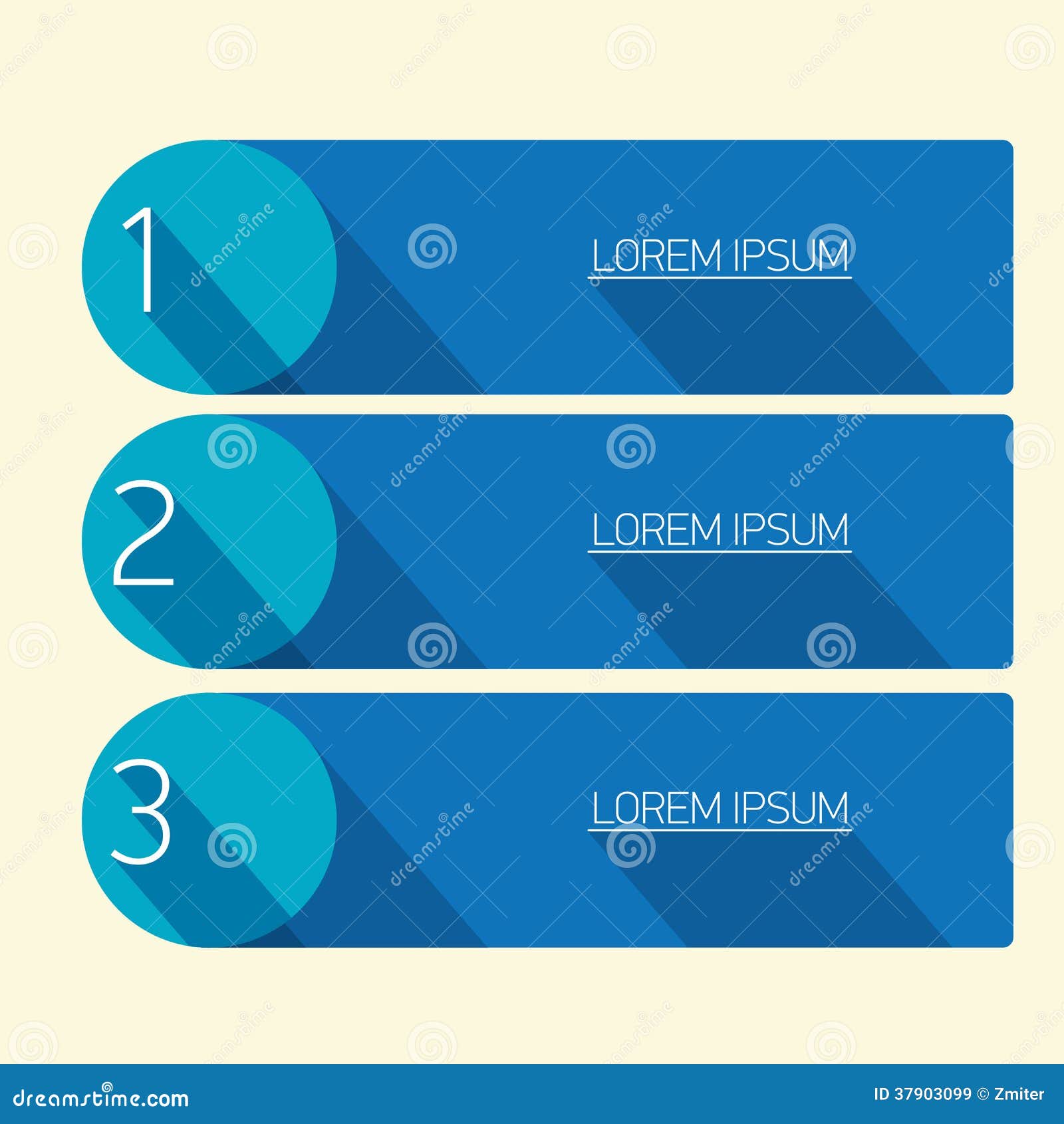 Blue Modern Trendy Flat Design Banner Stock Vector - Illustration of ...