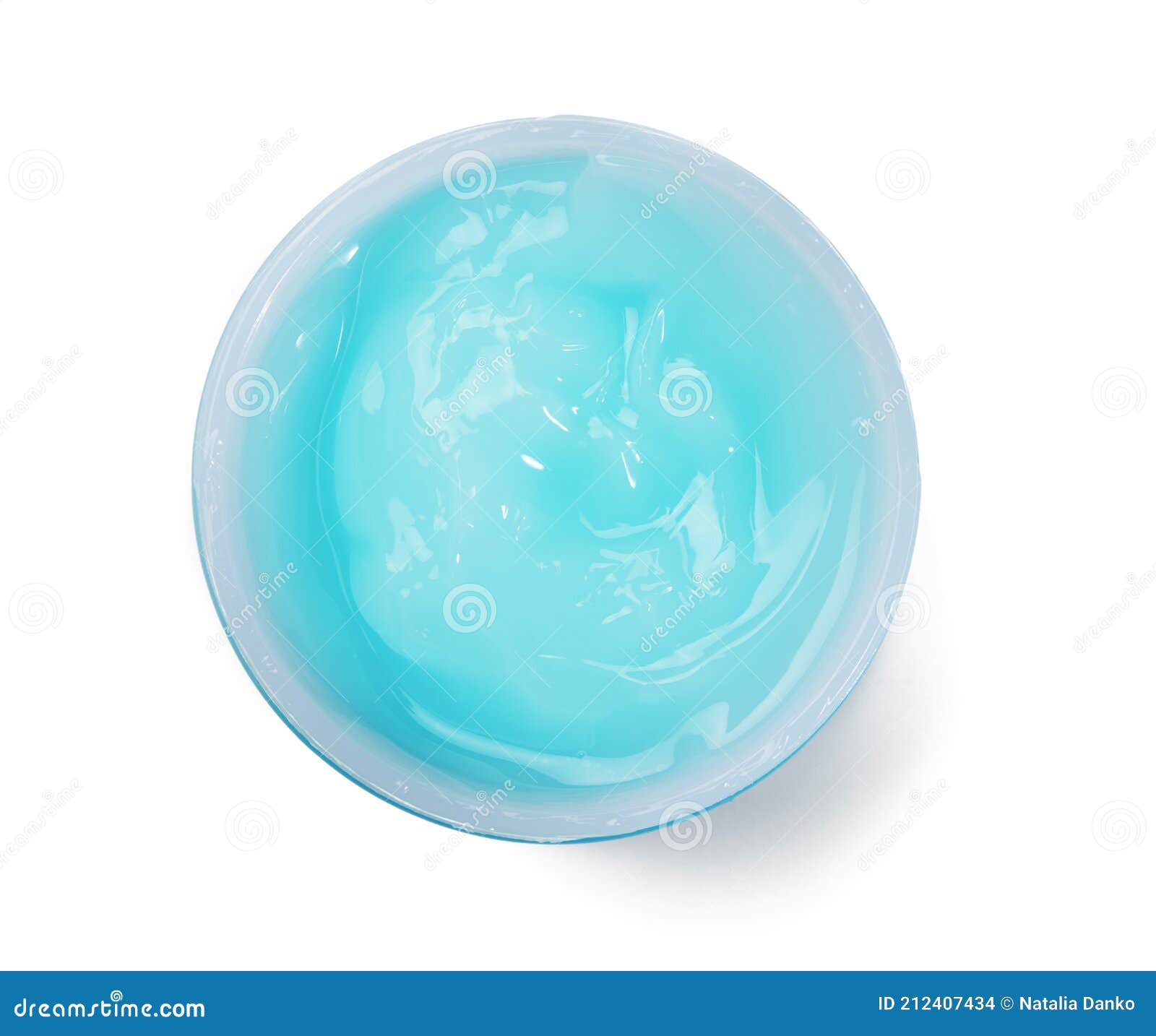 Blue Moisturizing Translucent Cream in a Plastic Jar Stock Photo ...