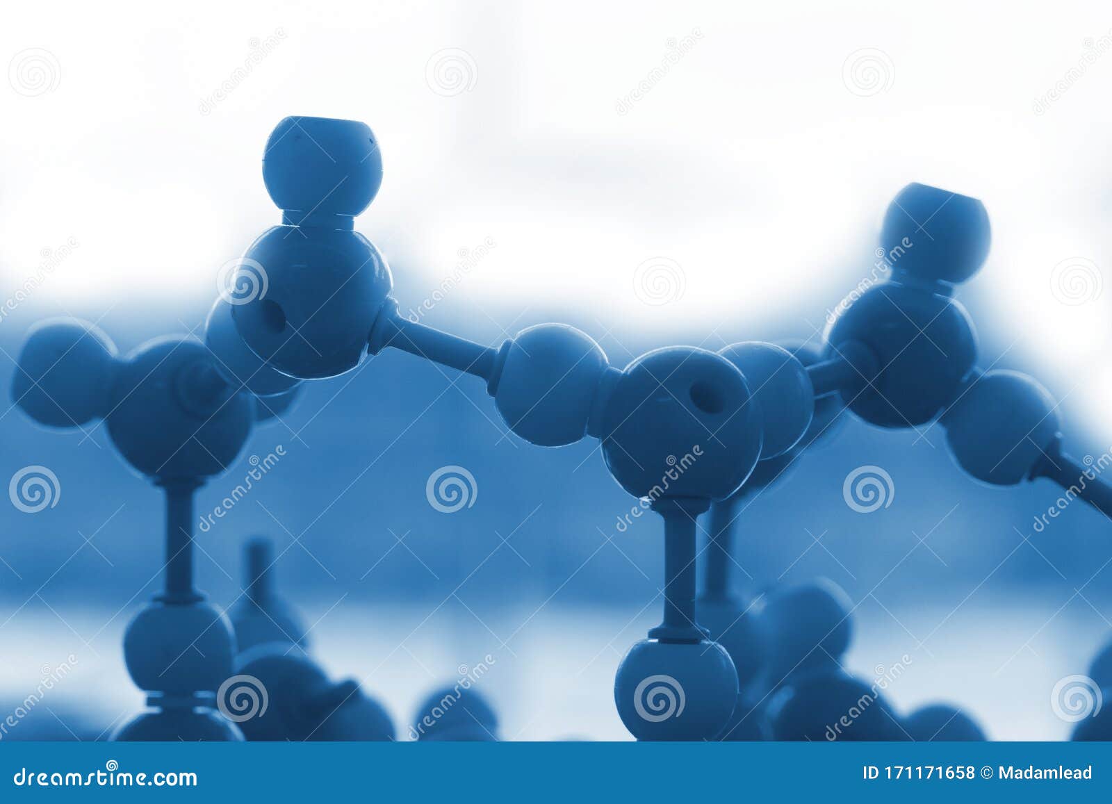 Blue Molecular Chemistry Science Laboratory Background Stock Photo ...