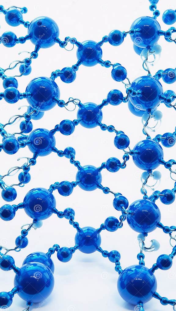 Blue Molecular Structure Visualized in 3D As Cellular Abstraction Stock ...