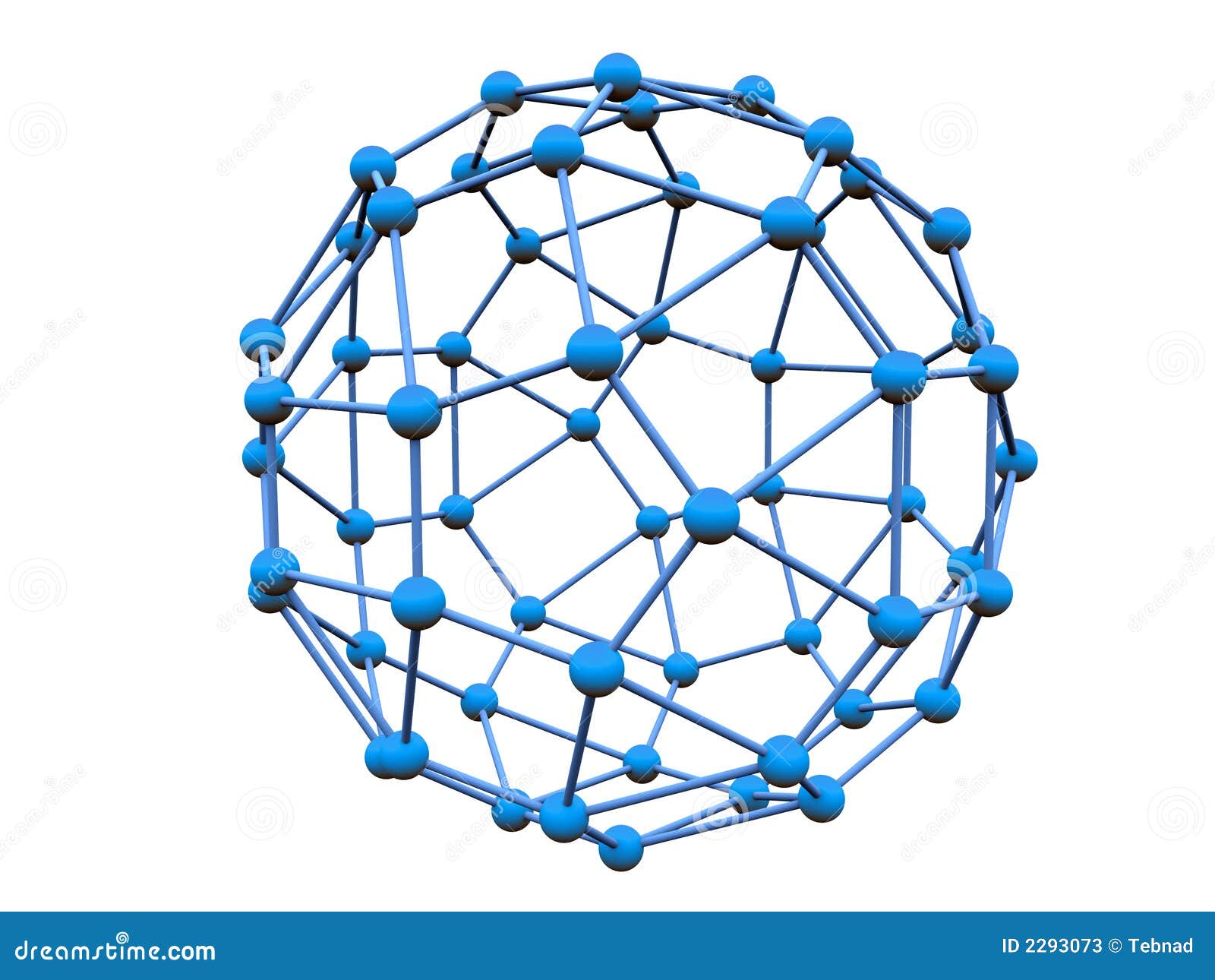 Blue molecule stock illustration. Illustration of abstract - 2293073