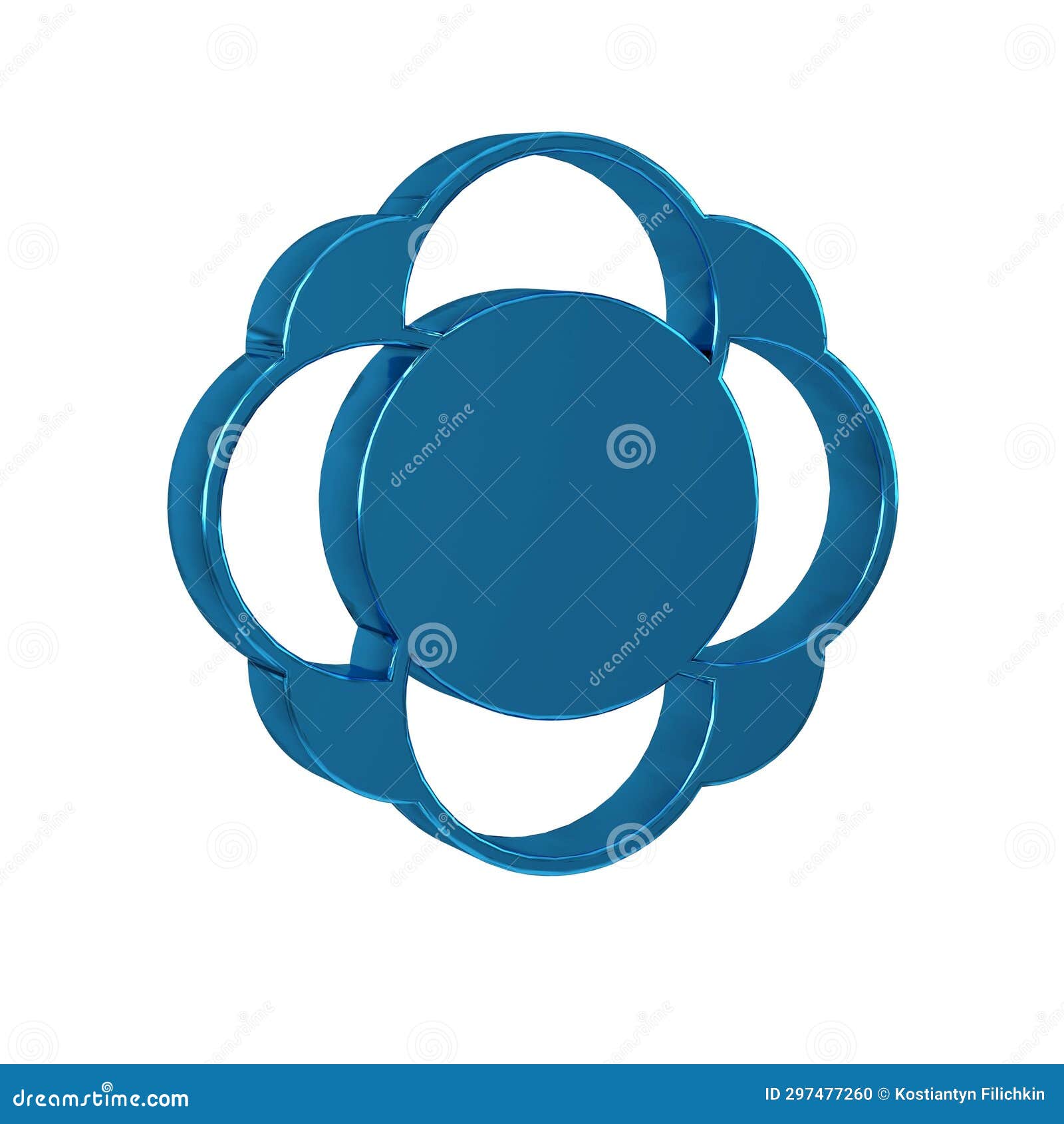 Blue Molecule Icon Isolated on Transparent Background. Structure of ...