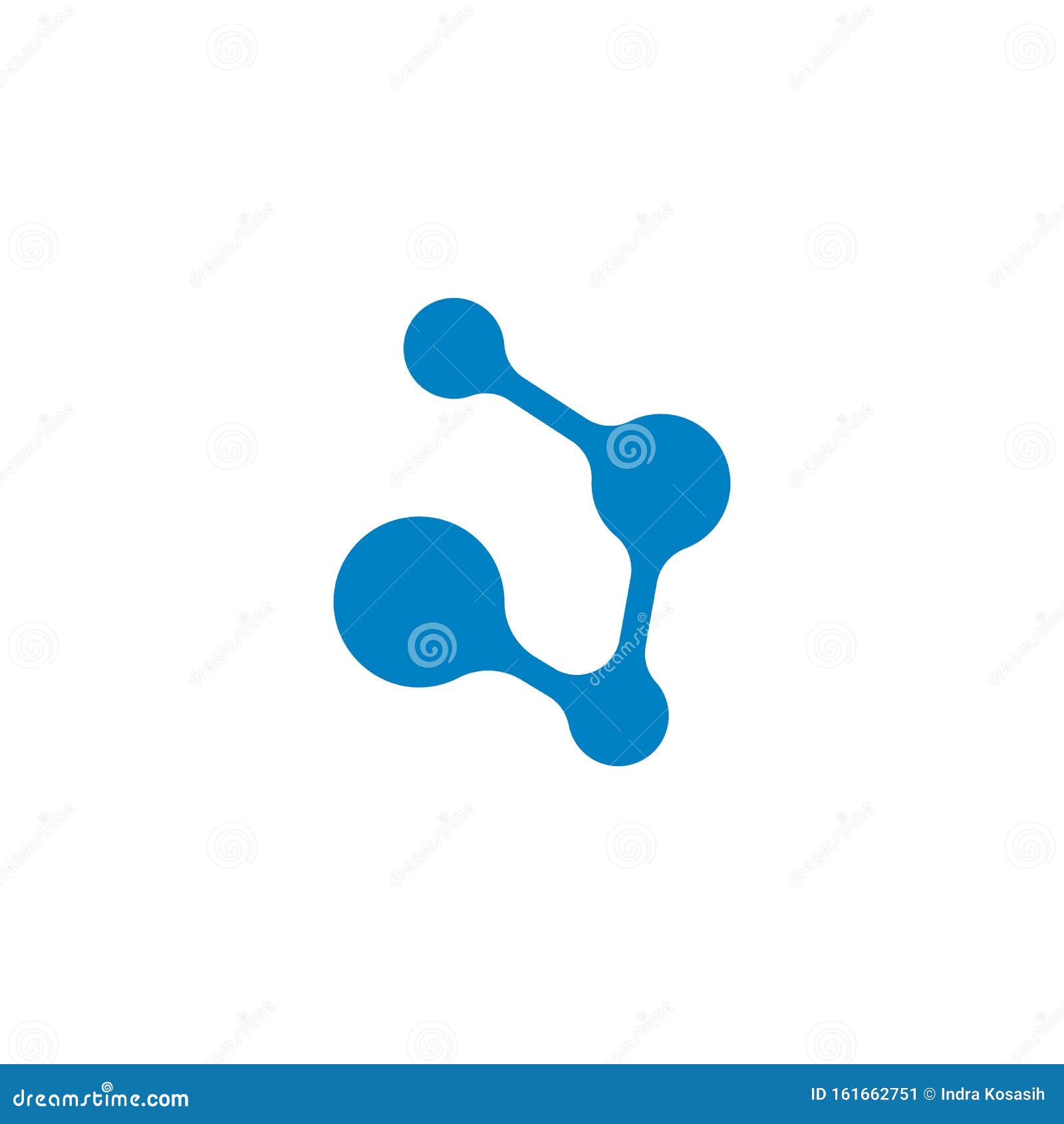Blue Molecule Logo Vector Icon Illustration Stock Vector - Illustration ...