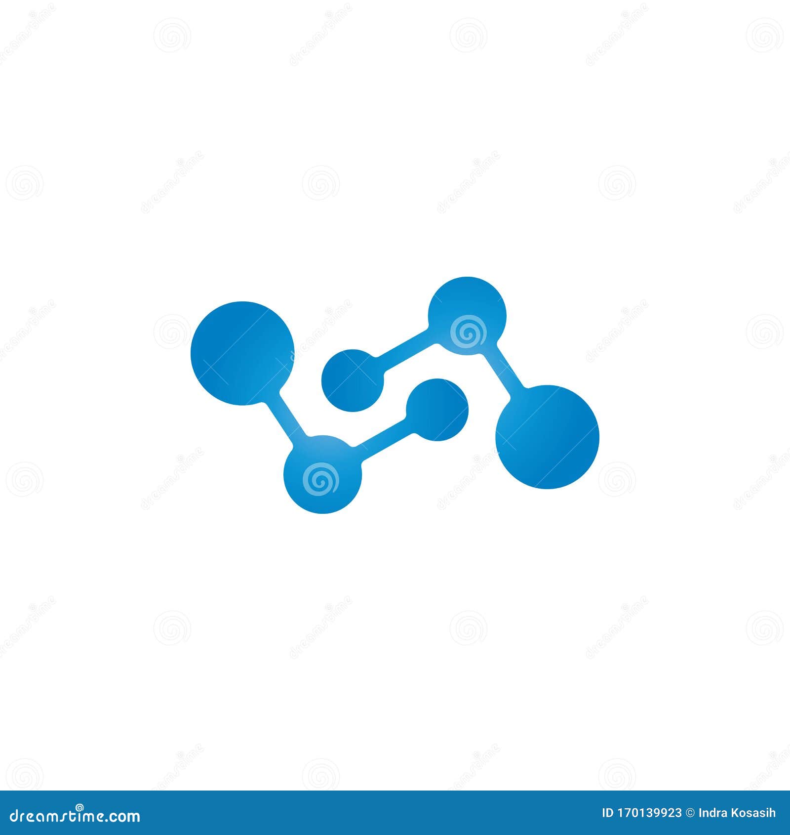Blue Molecule Logo Vector Icon Illustration Stock Vector - Illustration ...