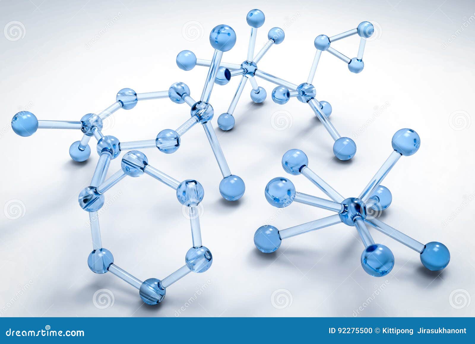 Blue molecule structure stock illustration. Illustration of ...