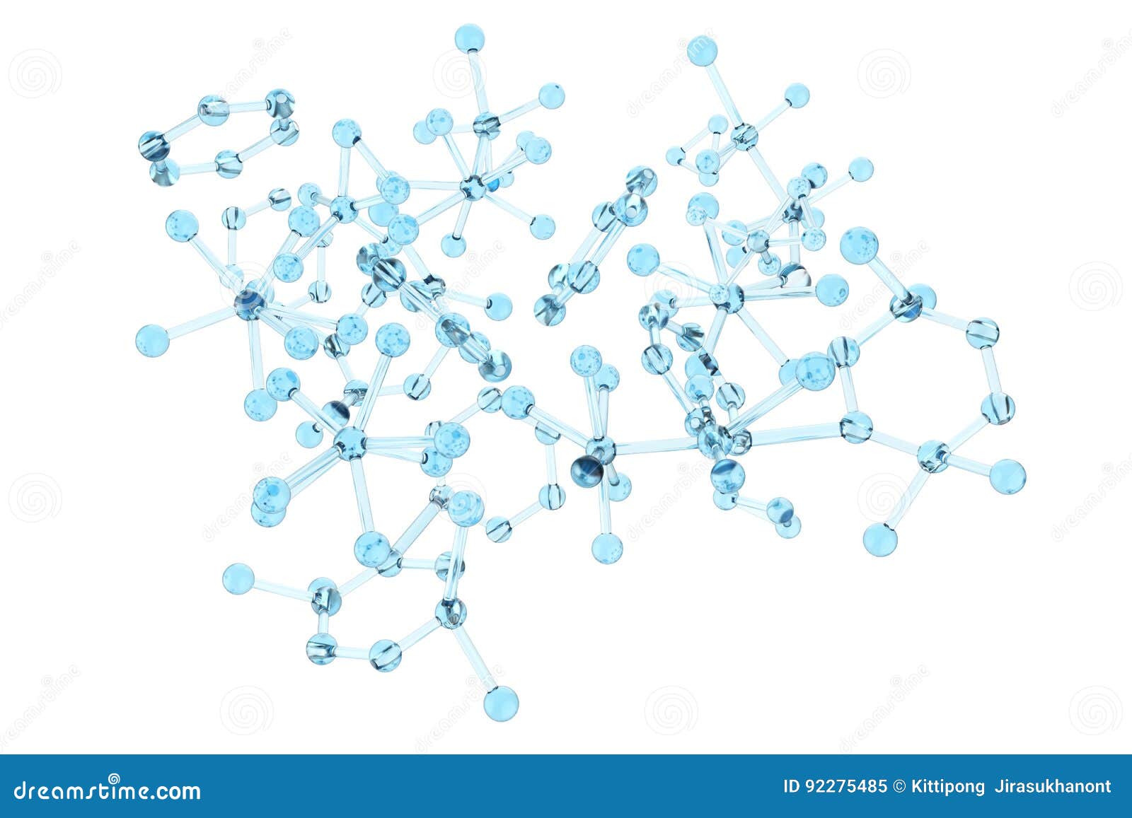 Blue molecule structure stock illustration. Illustration of ...