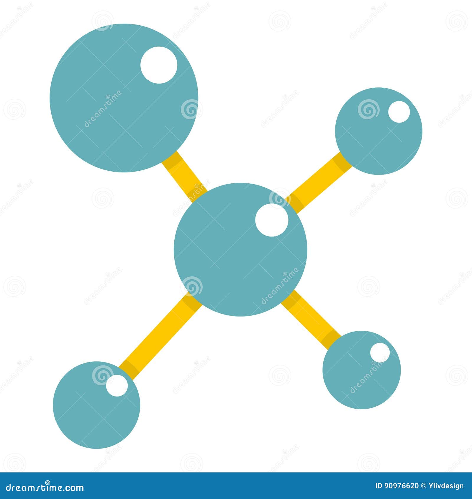 Blue Molecule Structure Icon Stock Vector - Illustration of neutron ...