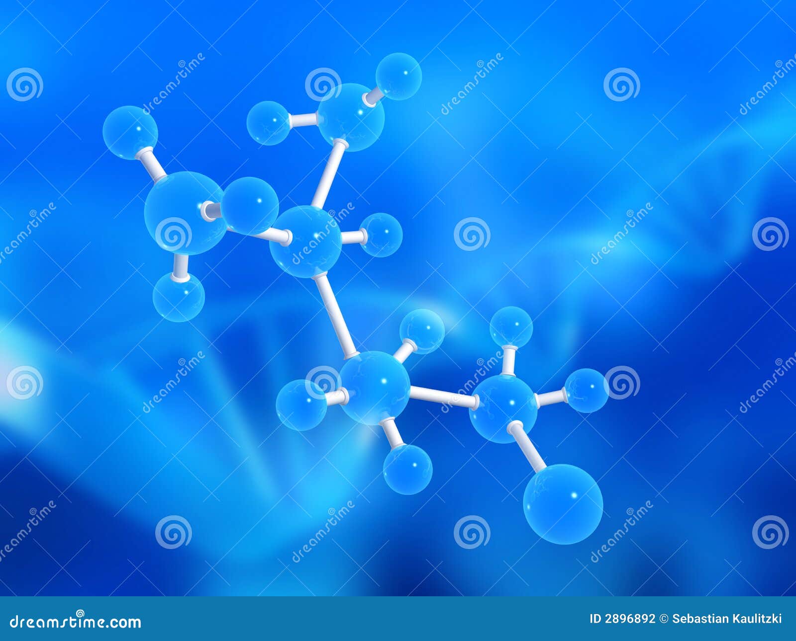 Blue molecules stock illustration. Illustration of atom - 2896892