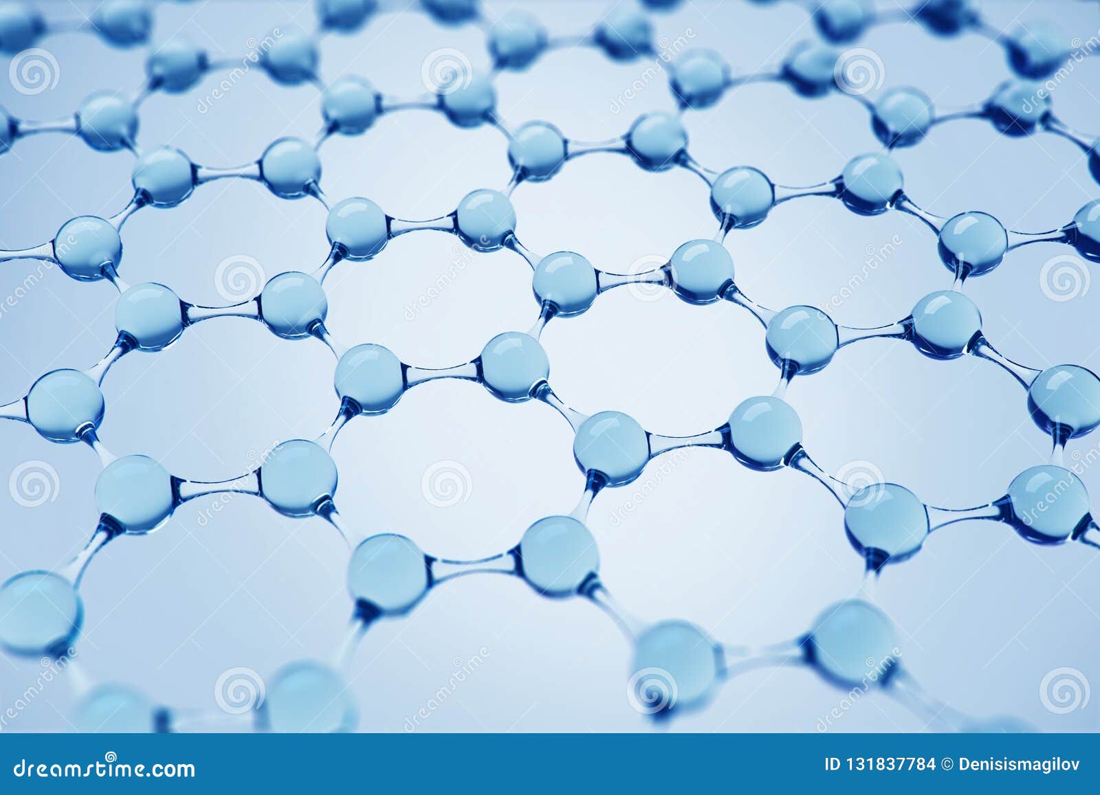 Blue molecules over blue stock illustration. Illustration of human ...