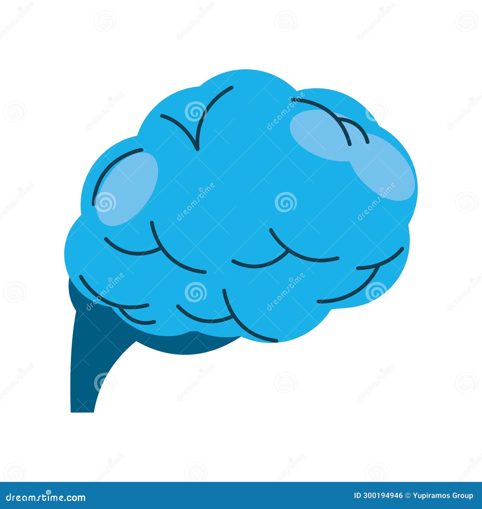 Blue monday brain stock illustration. Illustration of self - 300194946