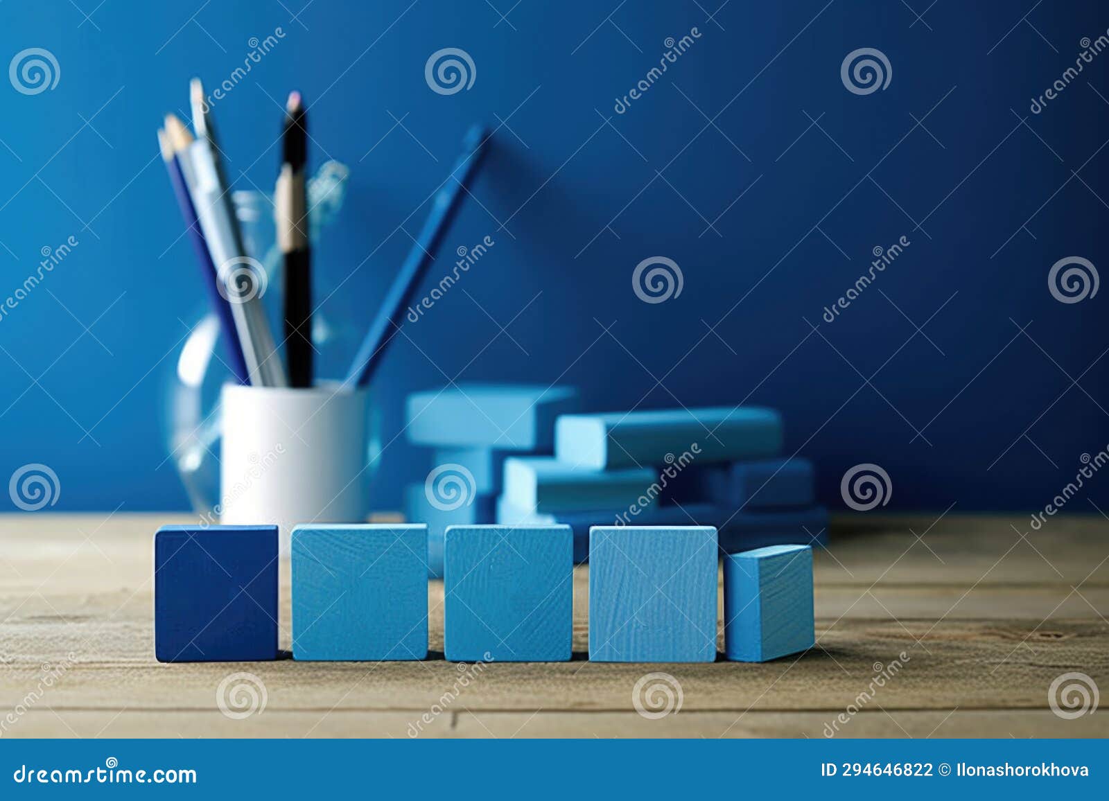 Blue Monday Concept with Laptop on Desktop, AI Generated Stock Photo ...