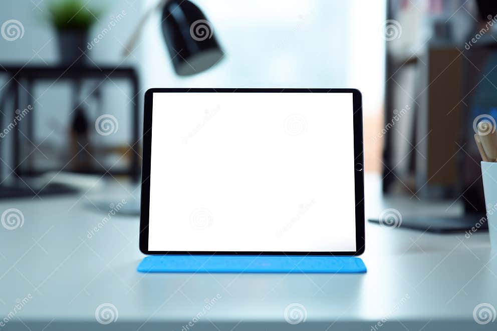 Blue Monday Concept with Tablet on Desktop, AI Generated Stock Image ...