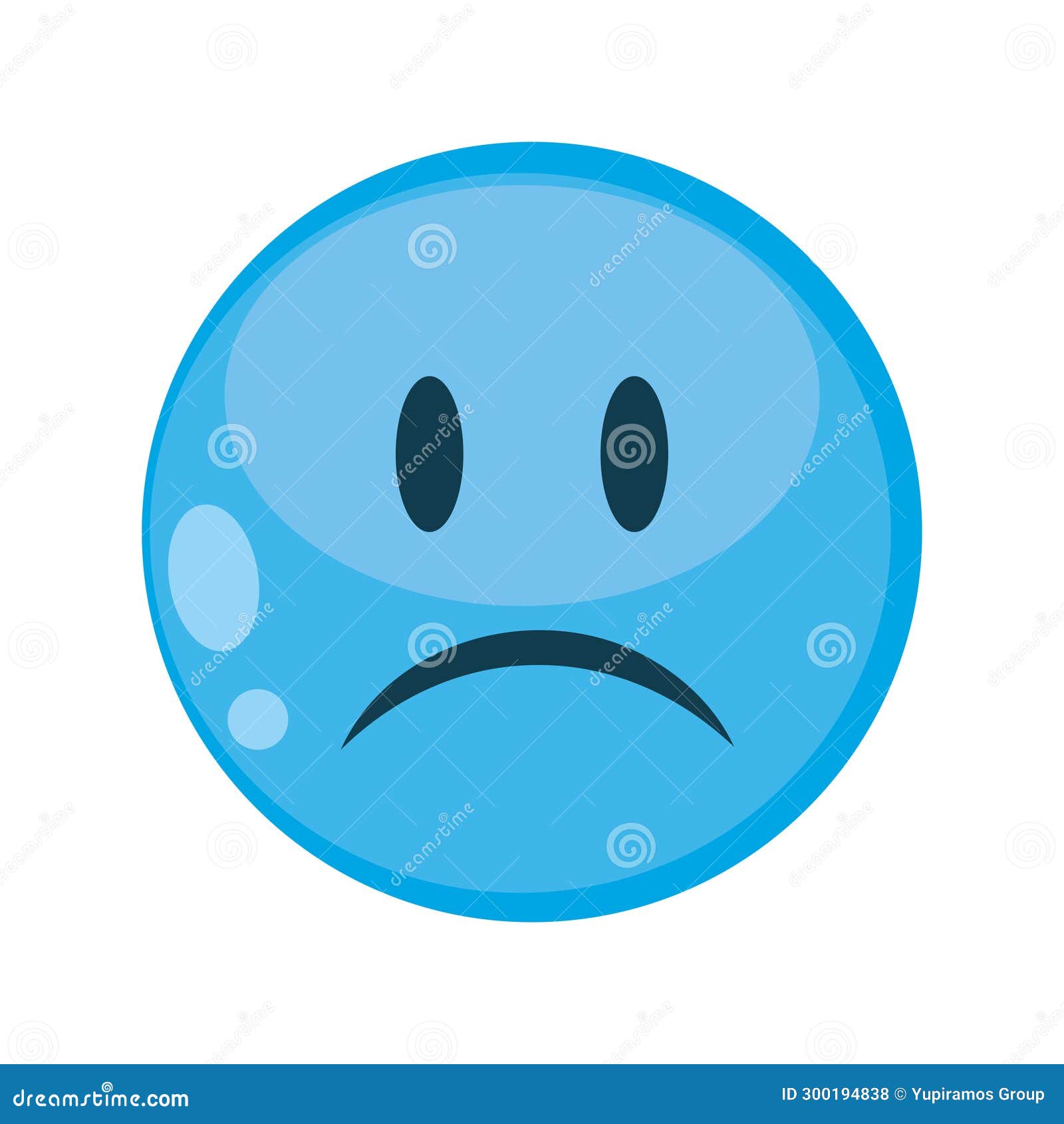 Blue monday emoji stock illustration. Illustration of gloomy - 300194838