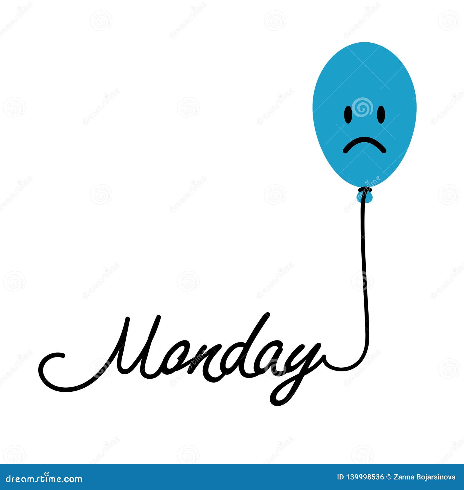 Blue Monday. The Most Depressing, Saddest Day Of The Year. Vector ... Blue Monday. The Most Depressing, Saddest Day Of The Year. Vector ...