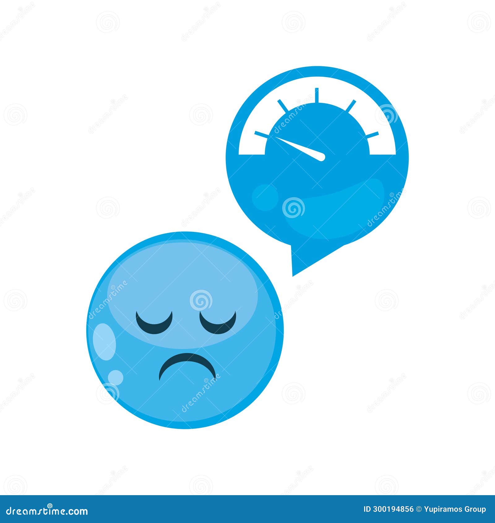 Blue Monday Positivity Meter Stock Illustration - Illustration of ...