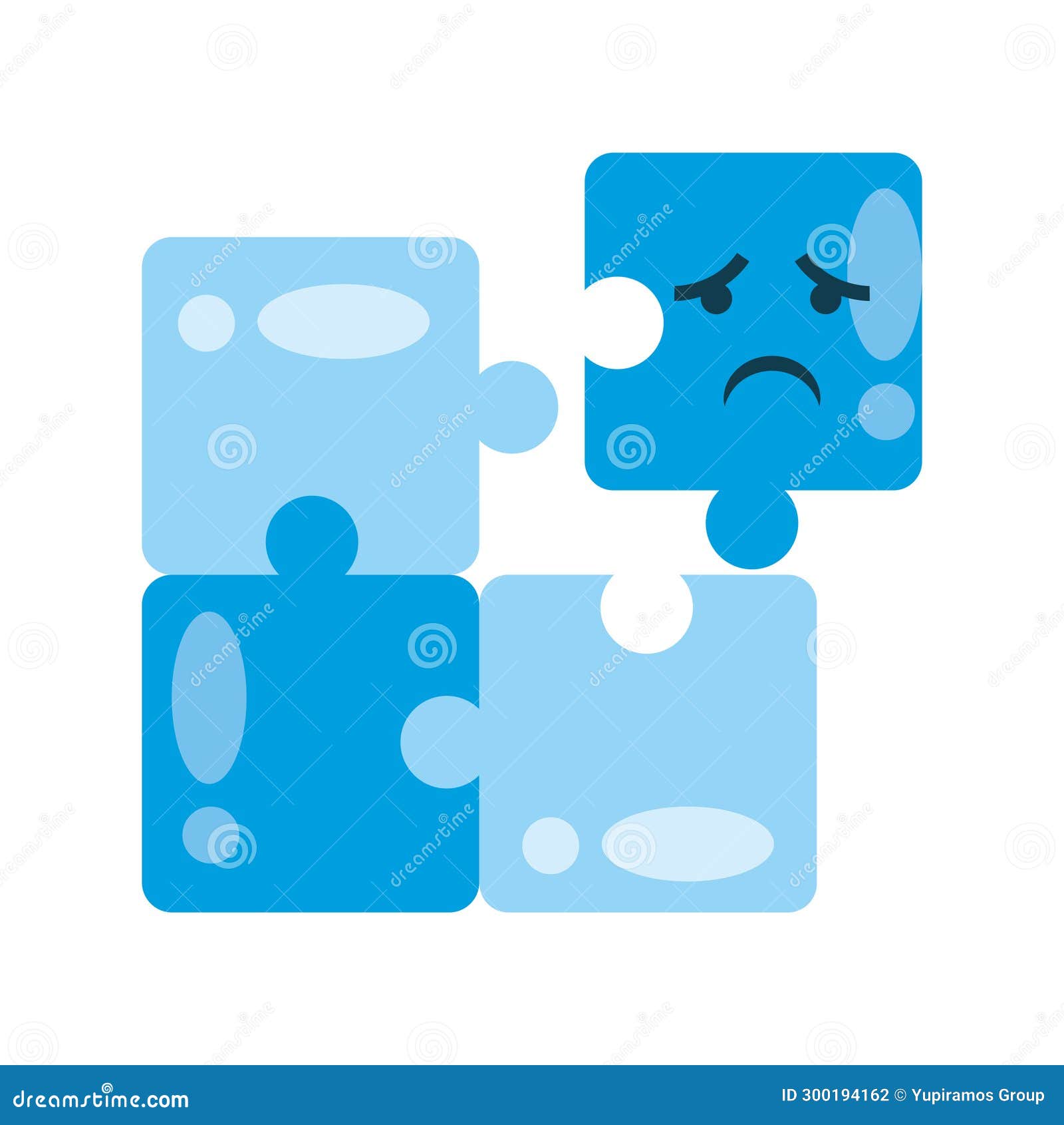 Blue monday puzzle pieces stock illustration. Illustration of puzzle ...