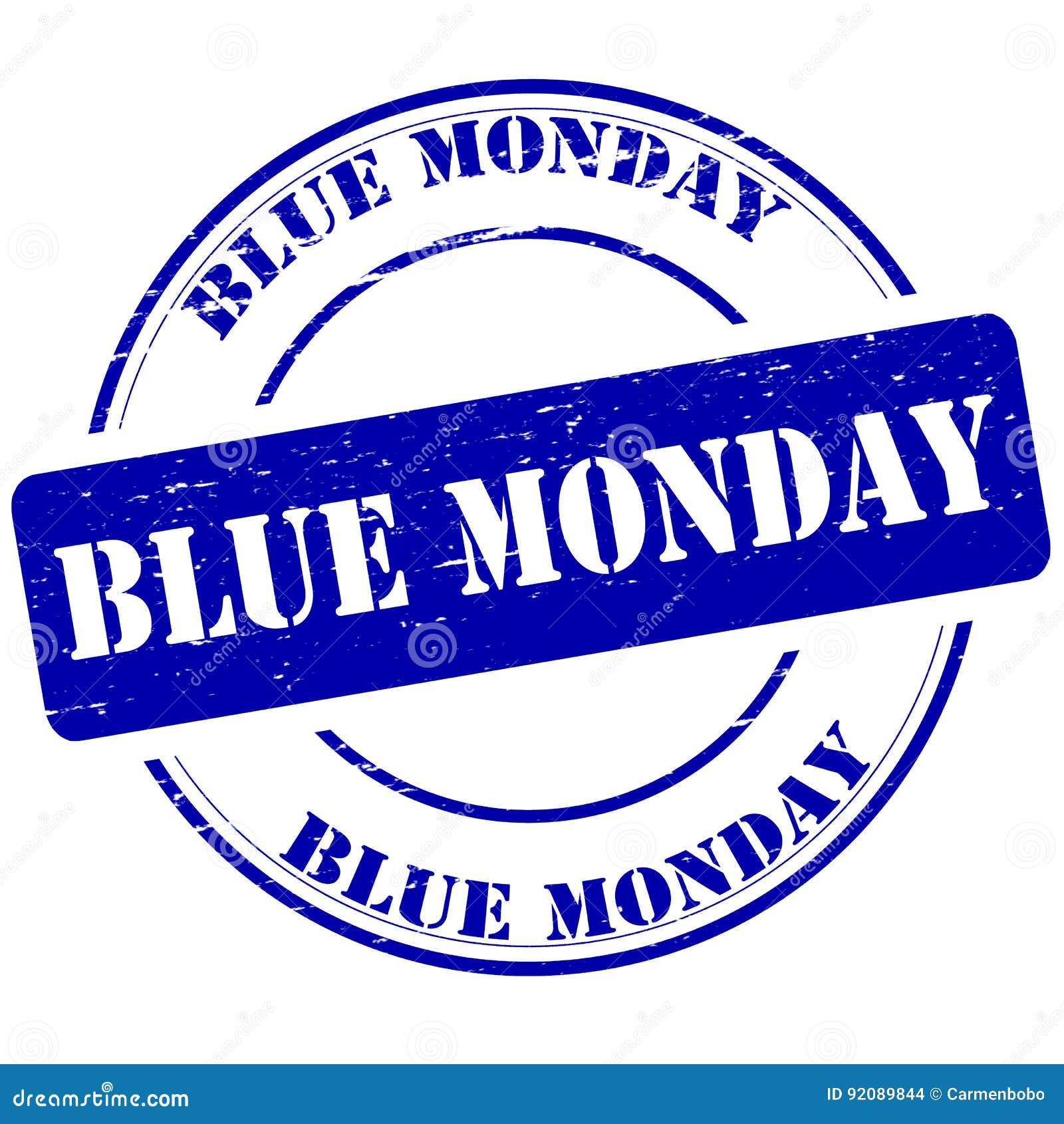 Blue monday stock illustration. Illustration of text - 92089844