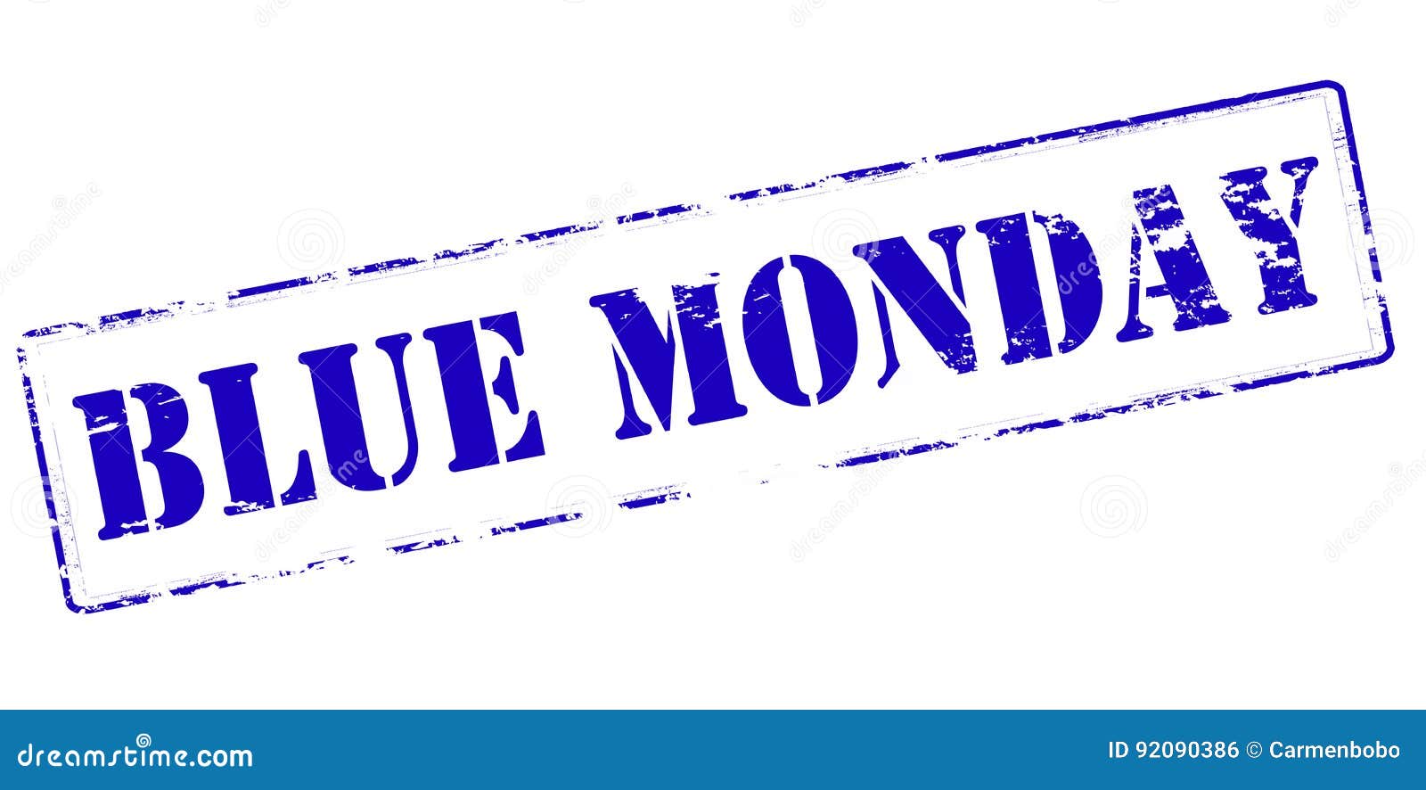 Blue Monday stock illustration. Illustration of rectangular - 92090386