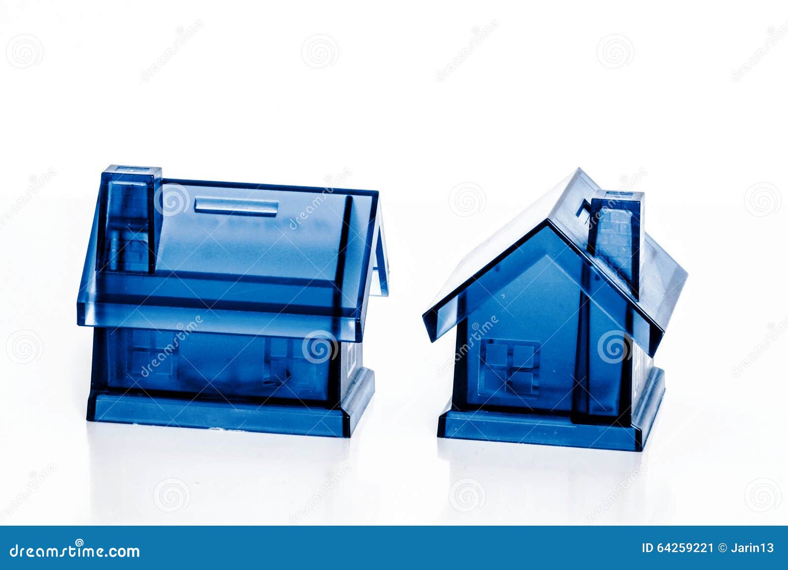 Blue money boxes - house stock image. Image of coin, home - 64259221
