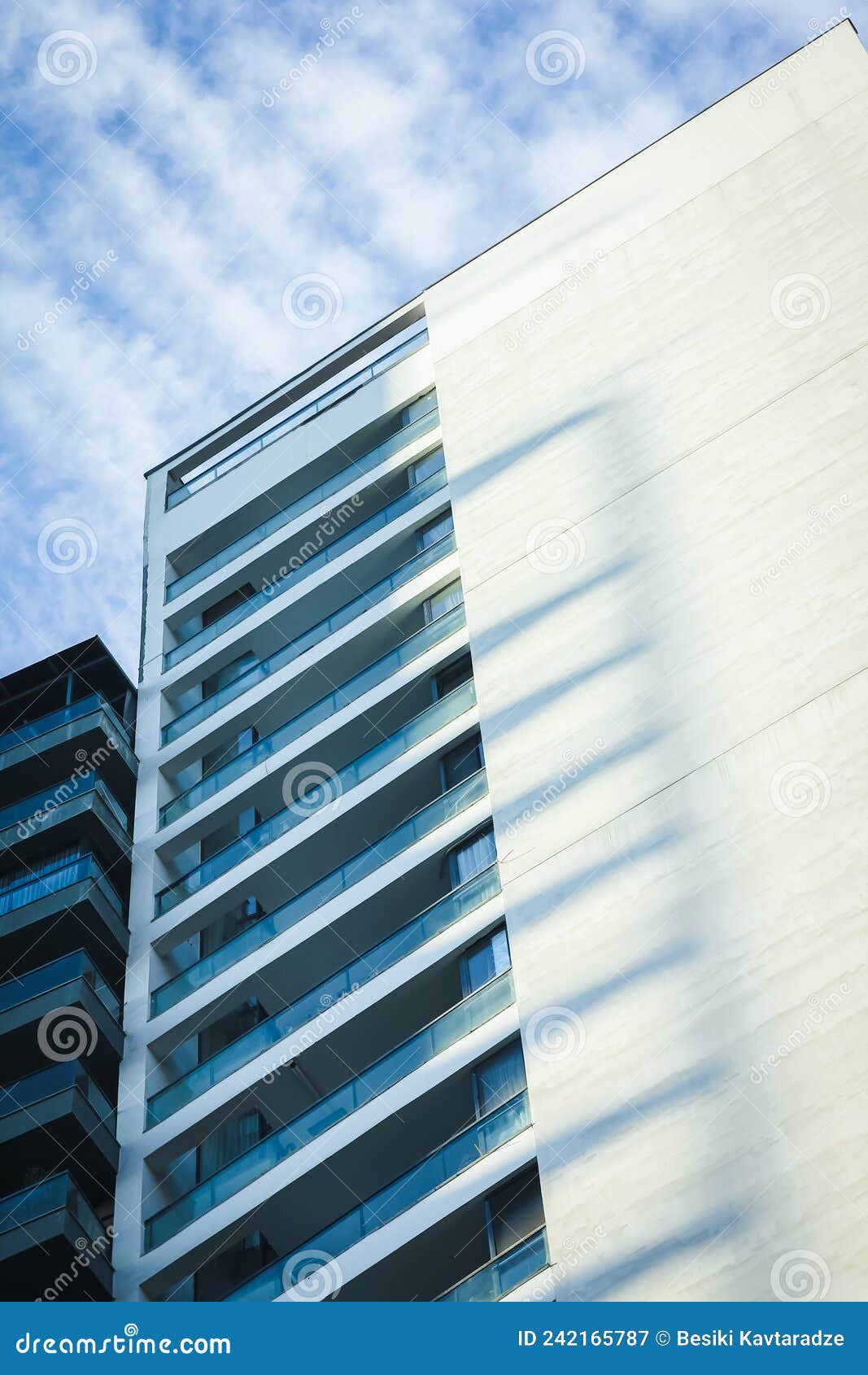 Modern Multistory Building Ground View Stock Image - Image of creative ...