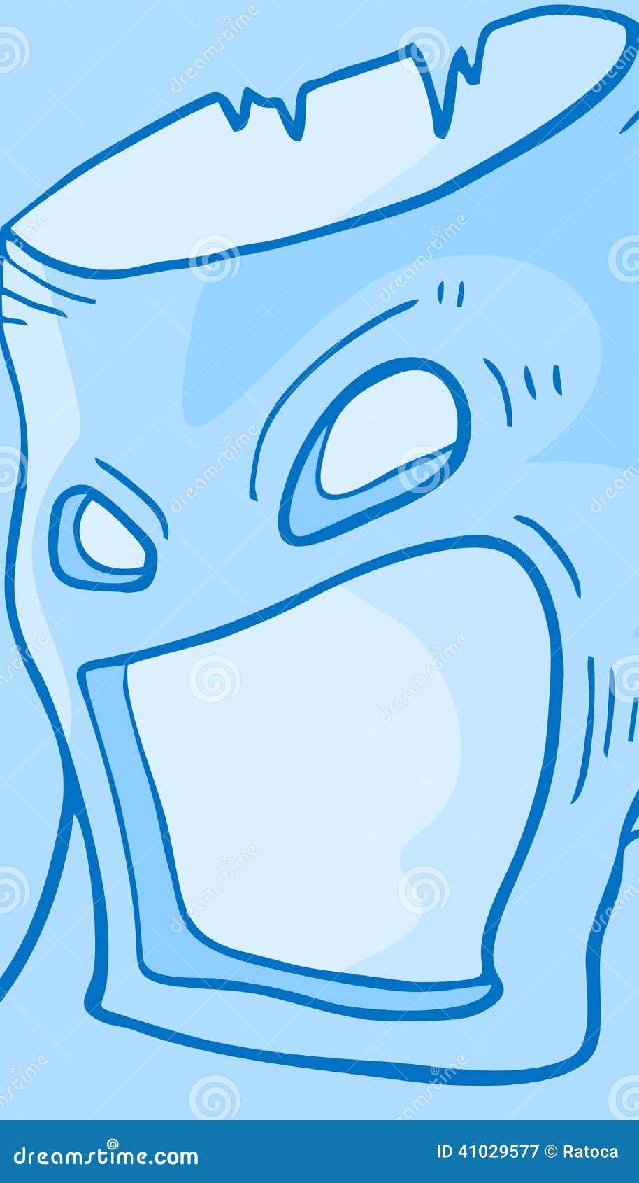 Blue monster stock vector. Illustration of evil, blue - 41029577