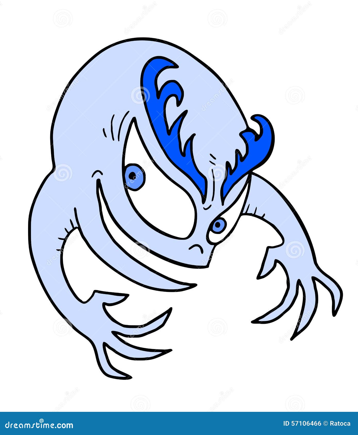 Blue monster stock vector. Illustration of green, kids - 57106466