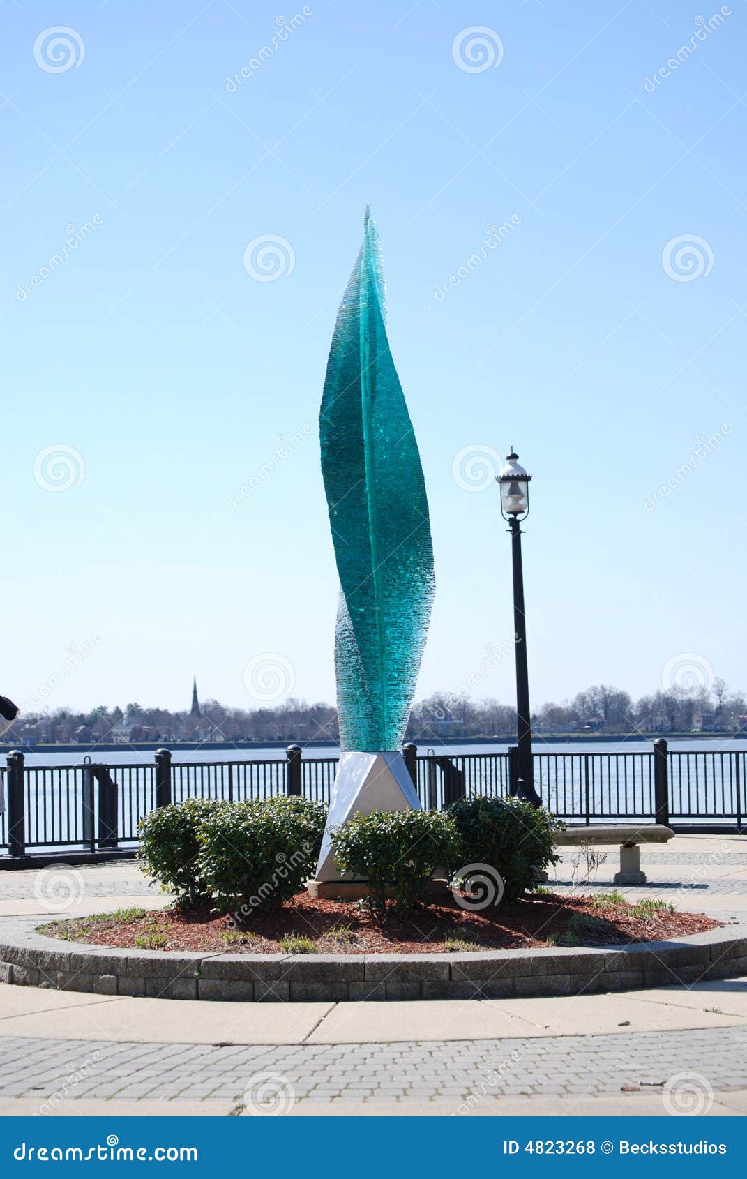 Blue monument stock photo. Image of swirl, delaware, statue - 4823268