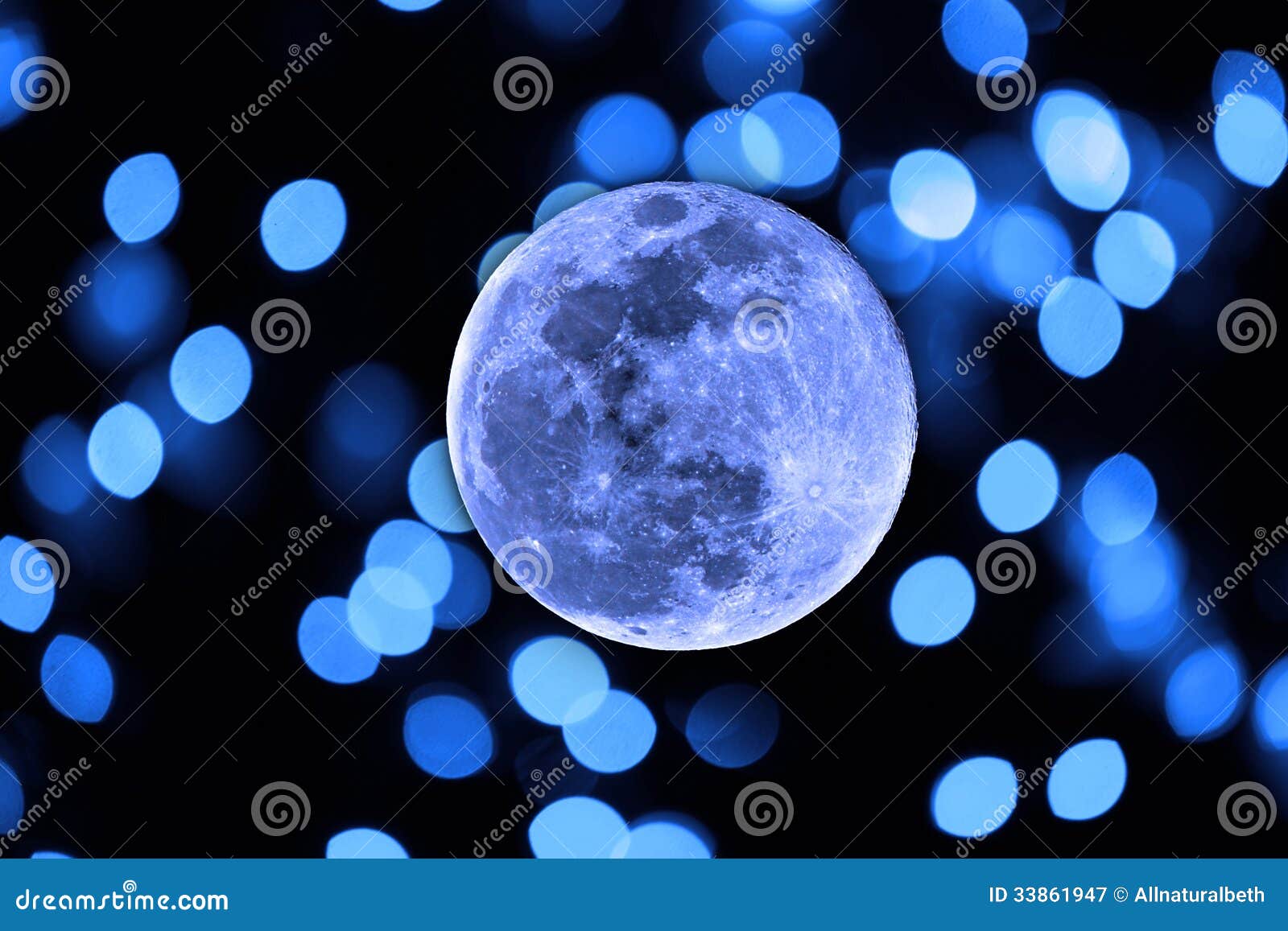 Blue moon stock image. Image of moon, astronomy, lights - 33861947