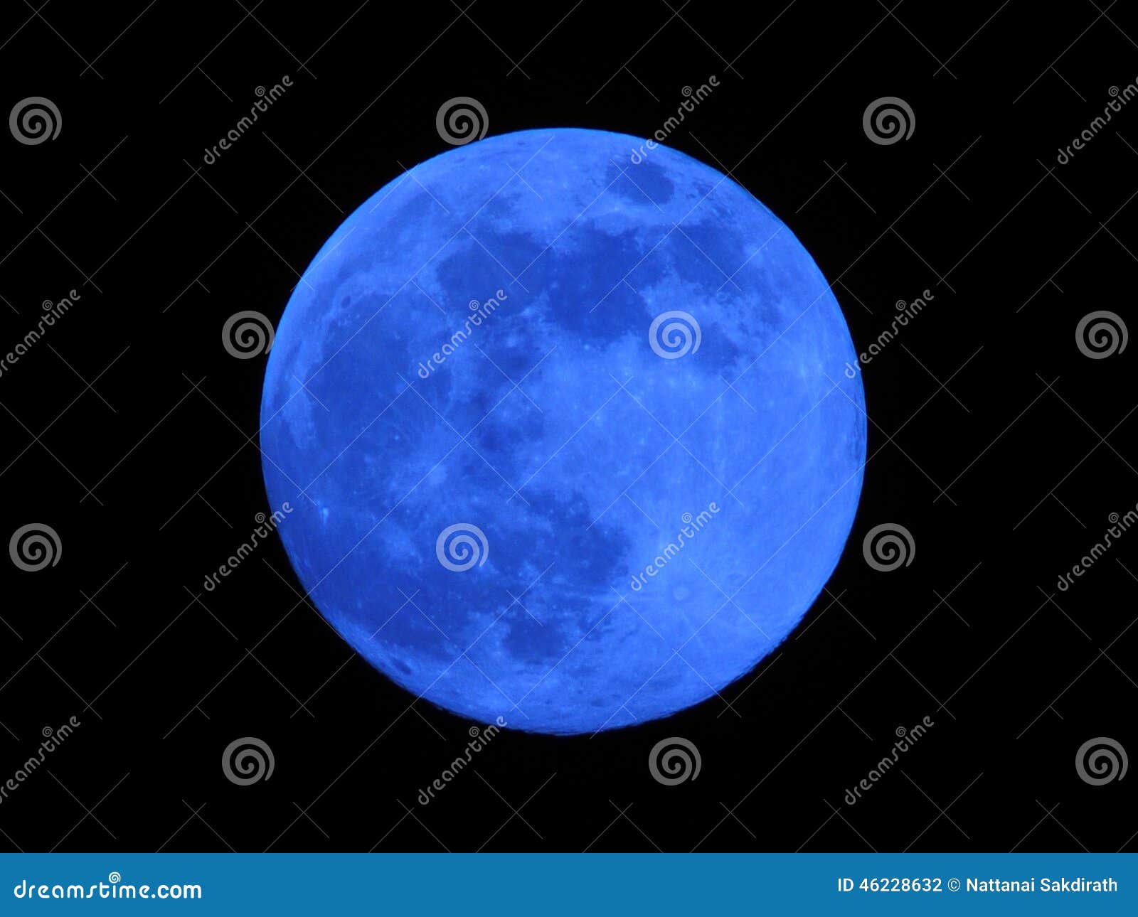 Blue moon stock photo. Image of blue, tele, moon, fullmoon - 46228632