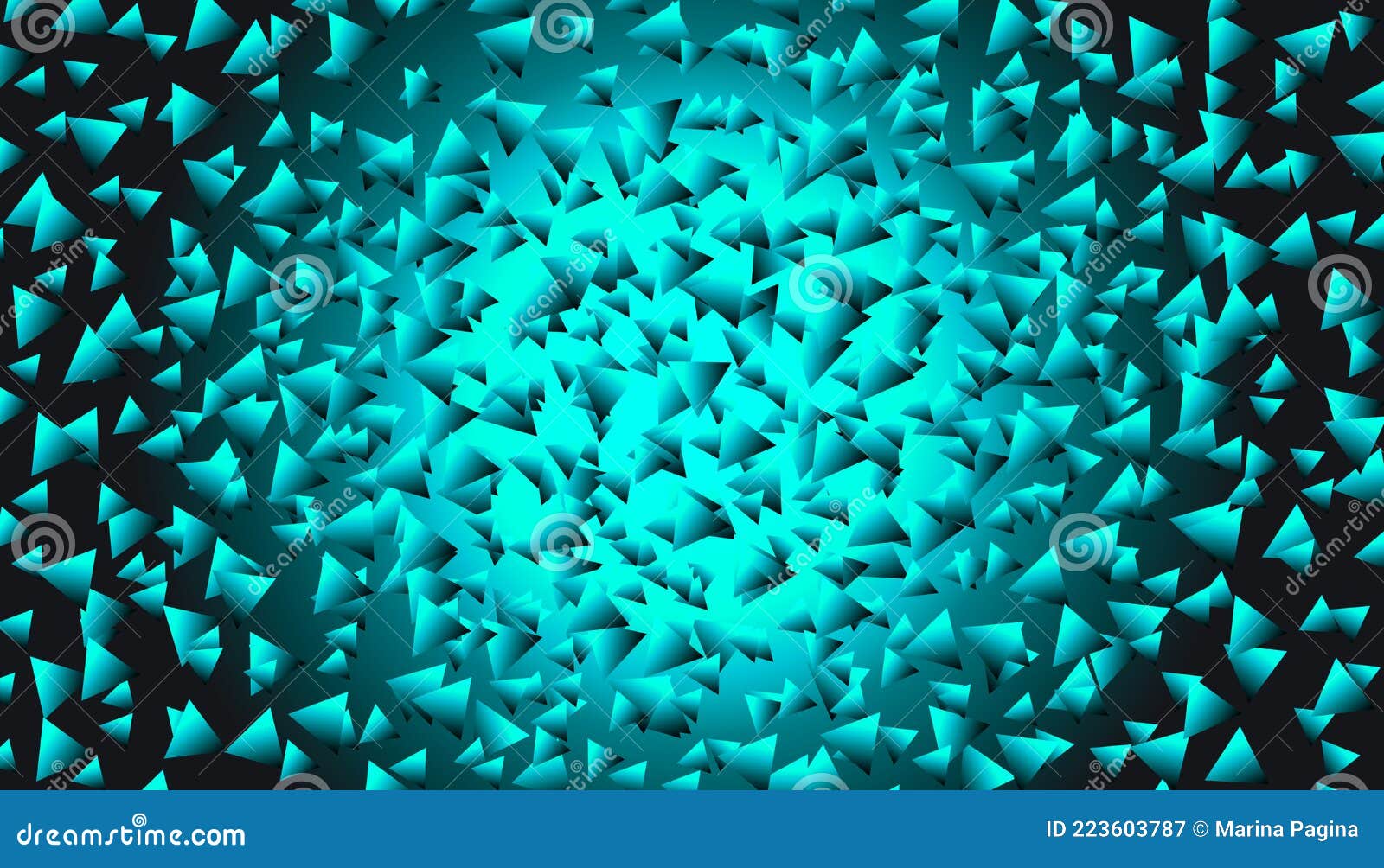 A Blue Moon in the Night Sky. Triangles. Abstract Background. Vector ...