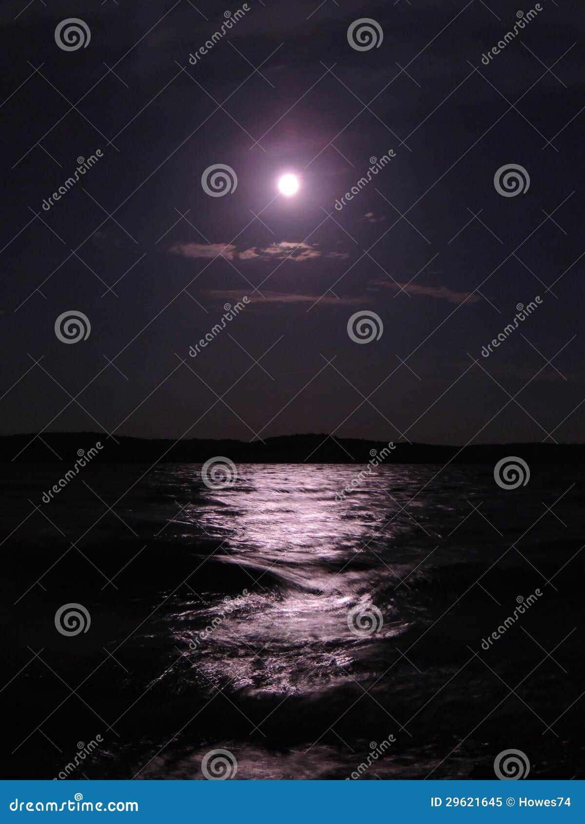 Blue Moon Over Kentucky Lake Stock Image - Image of clouds, windy: 29621645