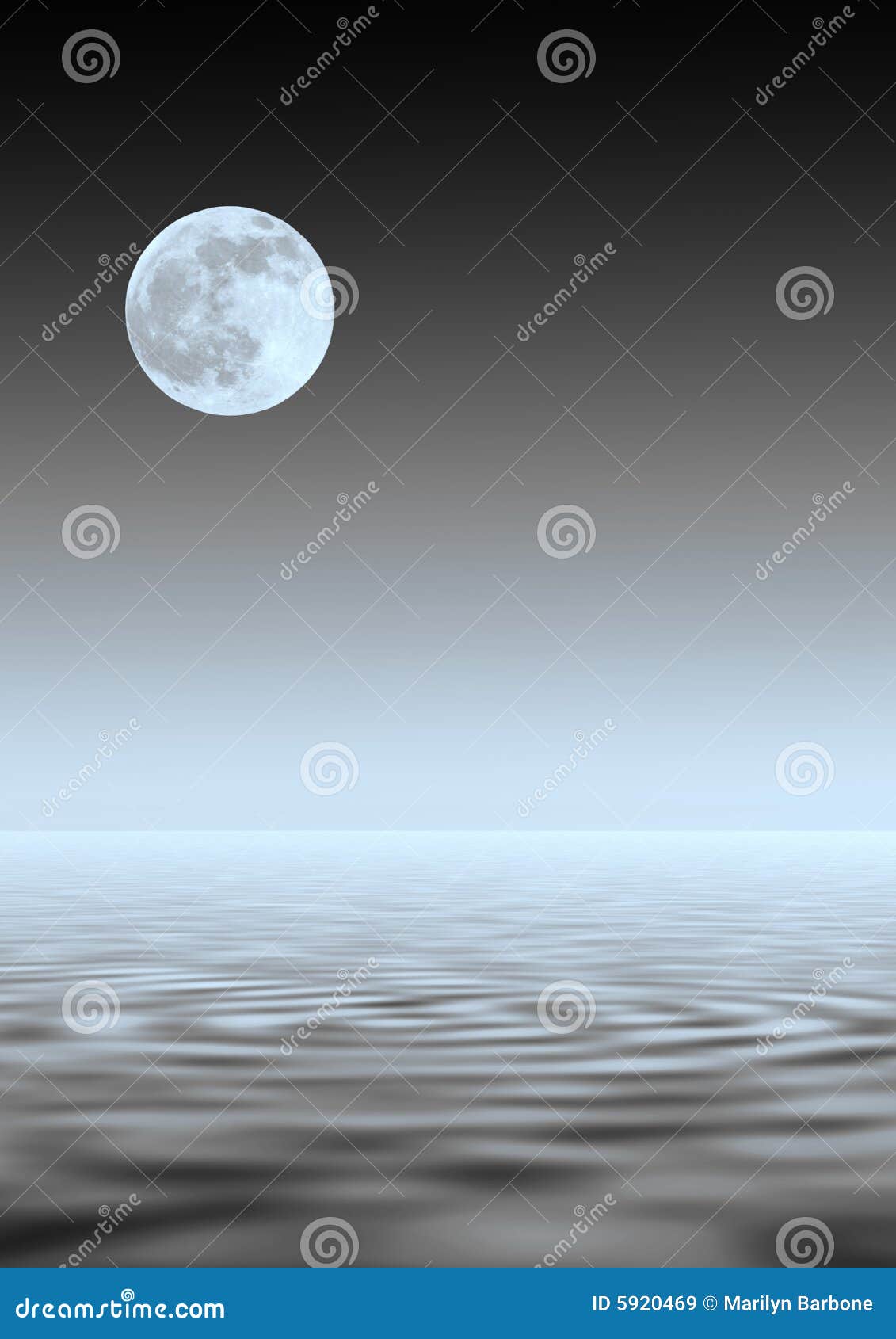 Blue Moon Over Water stock image. Image of full, copy - 5920469