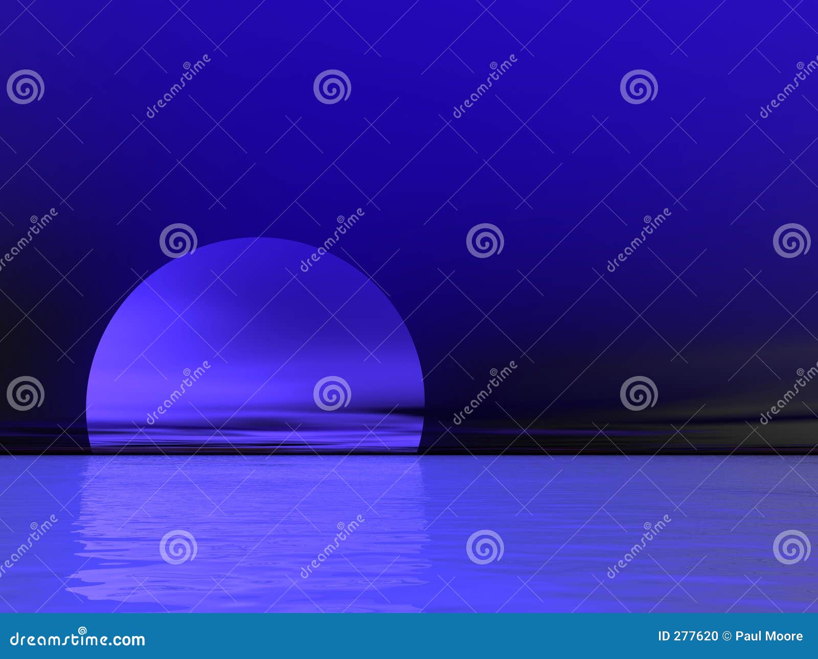 Blue Moon Rising stock illustration. Illustration of peaceful - 277620