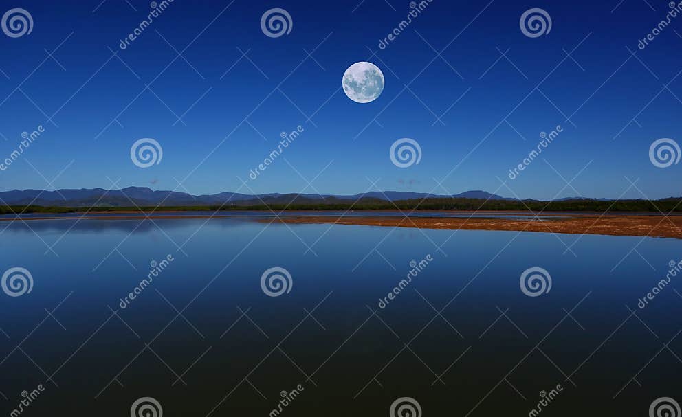 Blue Moon Sky stock photo. Image of clear, still, moon - 19550312